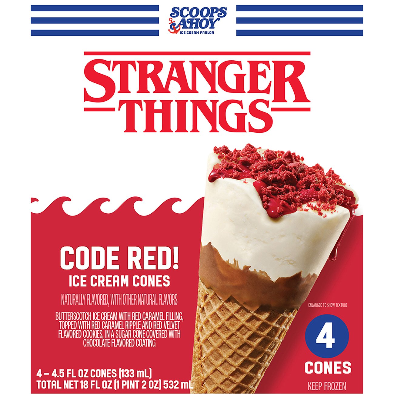 Scoops Ahoy Scoops Ahoy Stranger Things Code Red! Ice Cream Cones ...