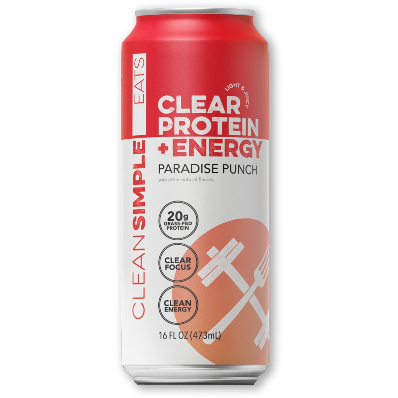 Clean Simple Eats Clear Protein + Energy Drink - Paradise Punch - Shop ...