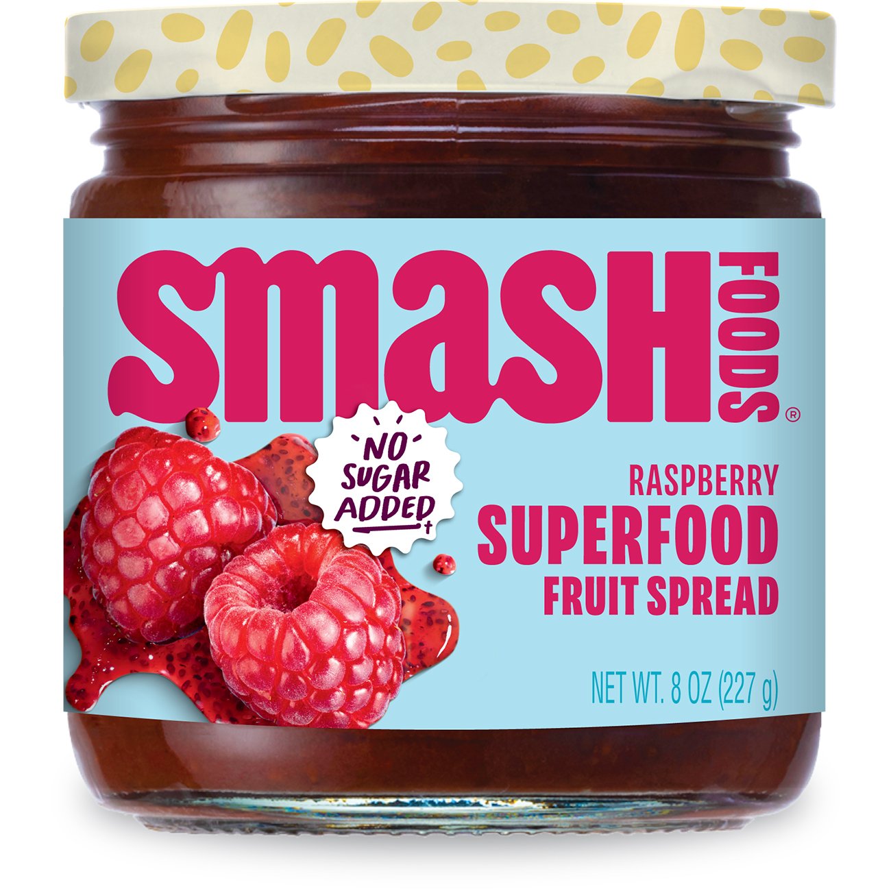 Smash Foods No Sugar Added Raspberry Superfood Fruit Spread - Shop ...