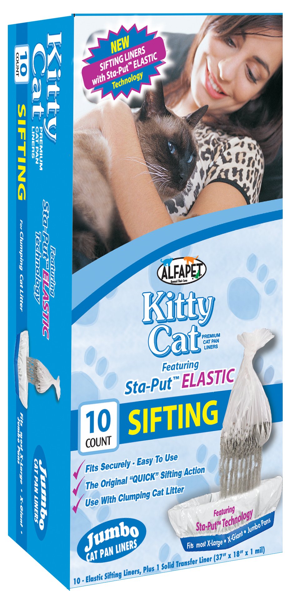 Alfapet Kitty Cat Jumbo Staput Elastic Sifting Cat Pan Liners - Shop ...