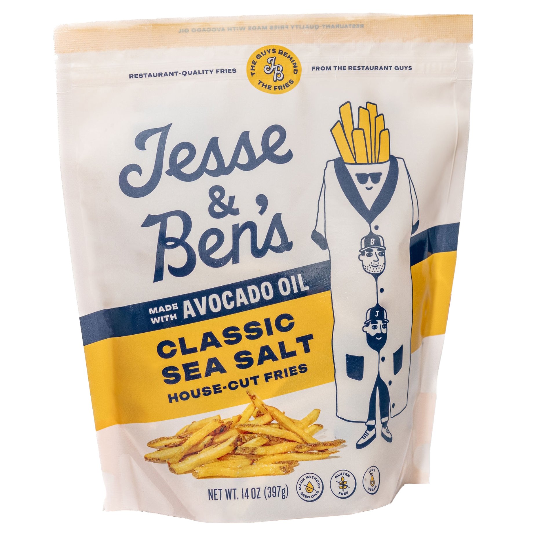 Jesse & Ben's Classic Sea Salt House-Cut Fries, 14 oz | Central Market ...