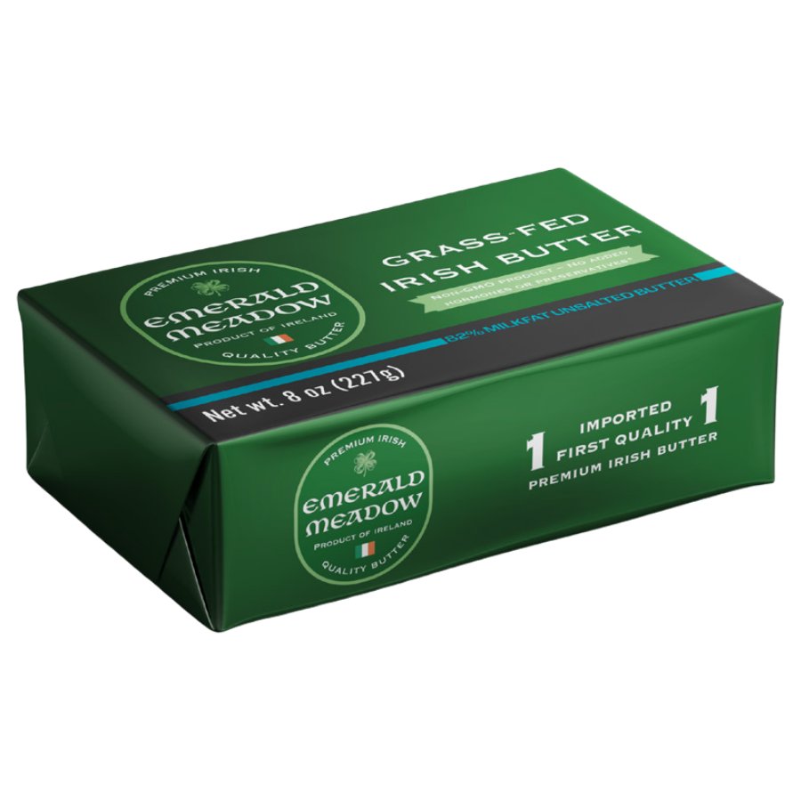 Emerald Meadow Irish Grass-Fed Unsalted Butter, 8 oz | Central Market ...