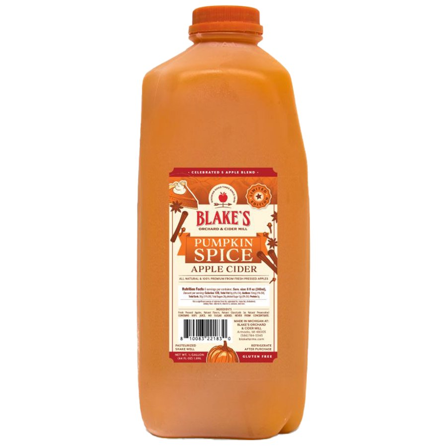 Blake's Orchard & Cider Mill Pumpkin Spice Apple Cider, 64 oz | Central ...