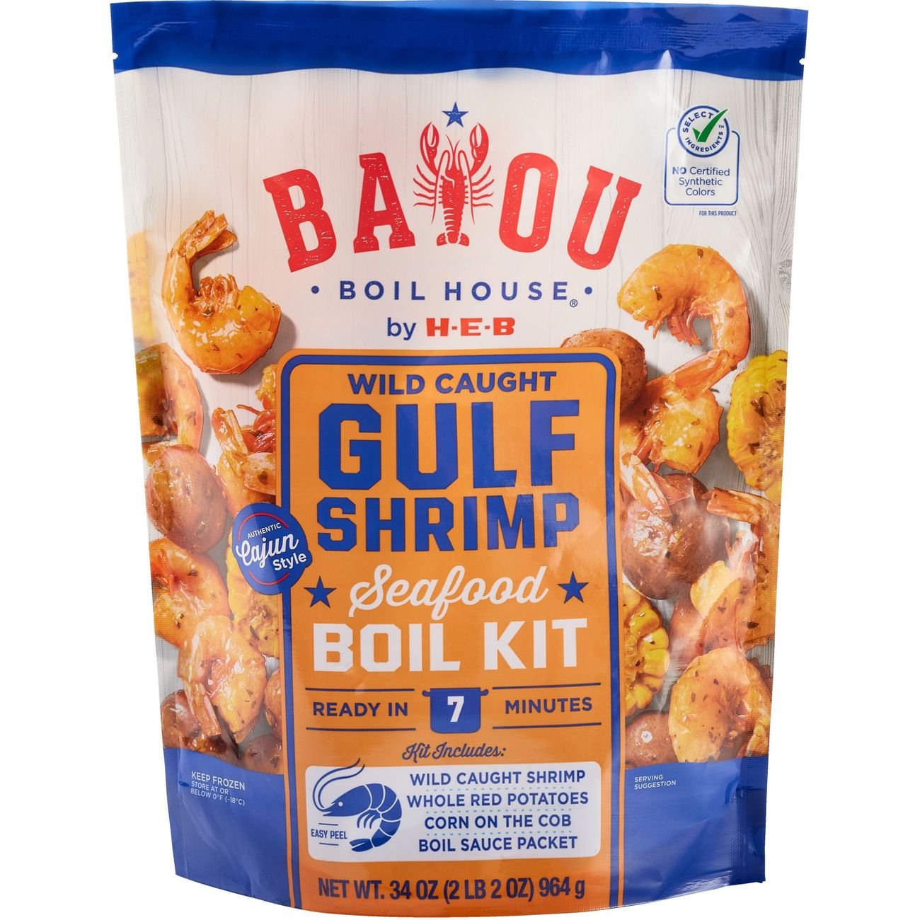 Bayou Boil House by H-E-B Frozen Wild Caught Gulf Shrimp Seafood Boil ...