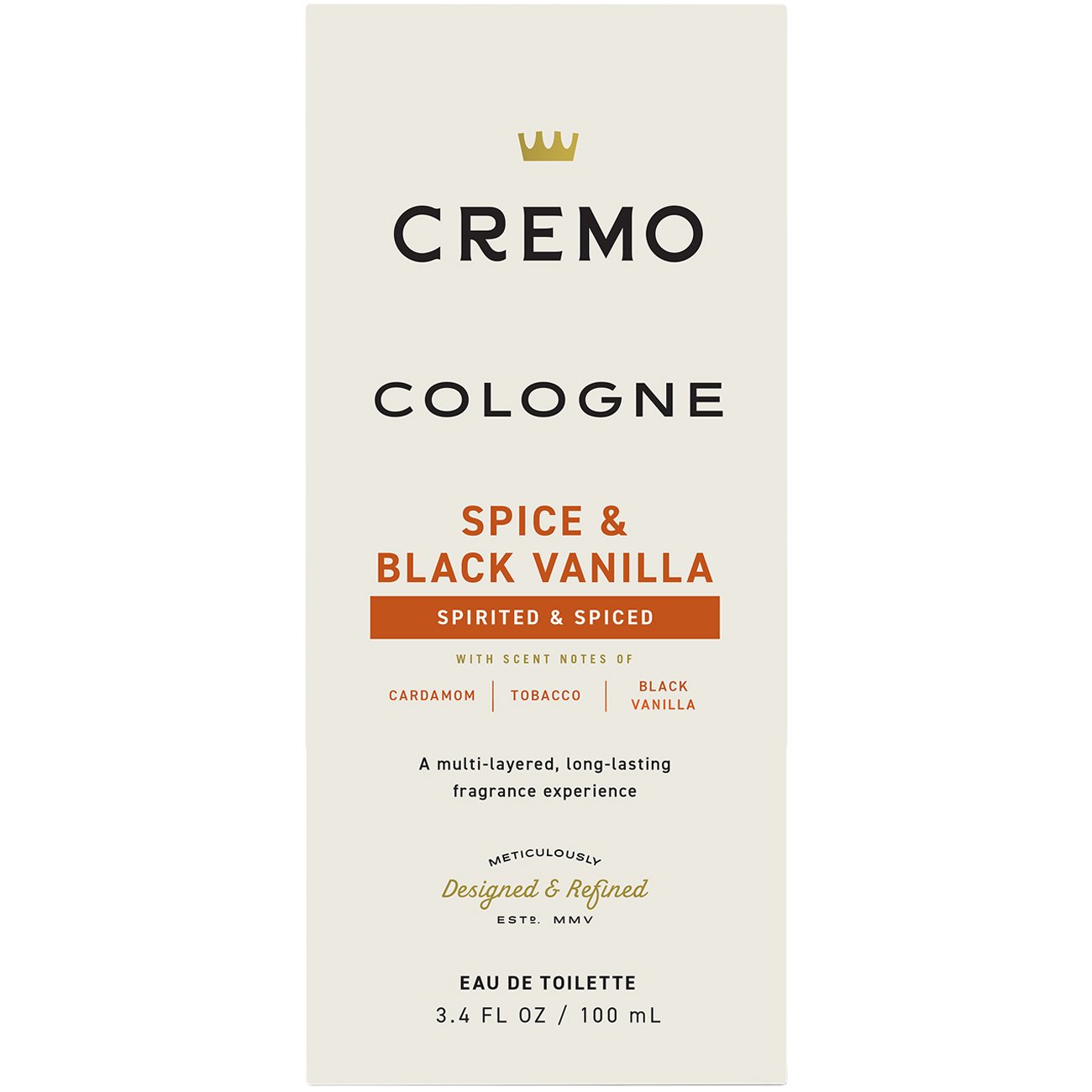 Cremo Men's Spray Cologne - Spice & Black Vanilla - Shop Fragrance at H-E-B