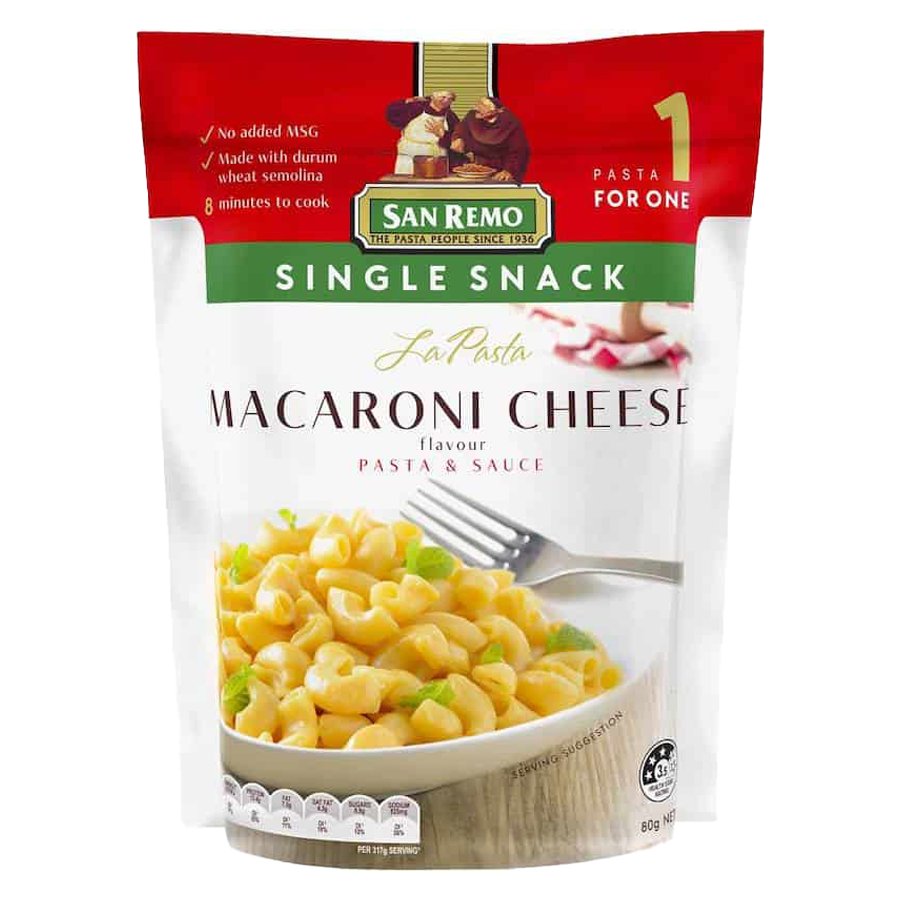 San Remo Single Snack Macaroni Cheese Pasta & Sauce, 2.82 oz | Central ...