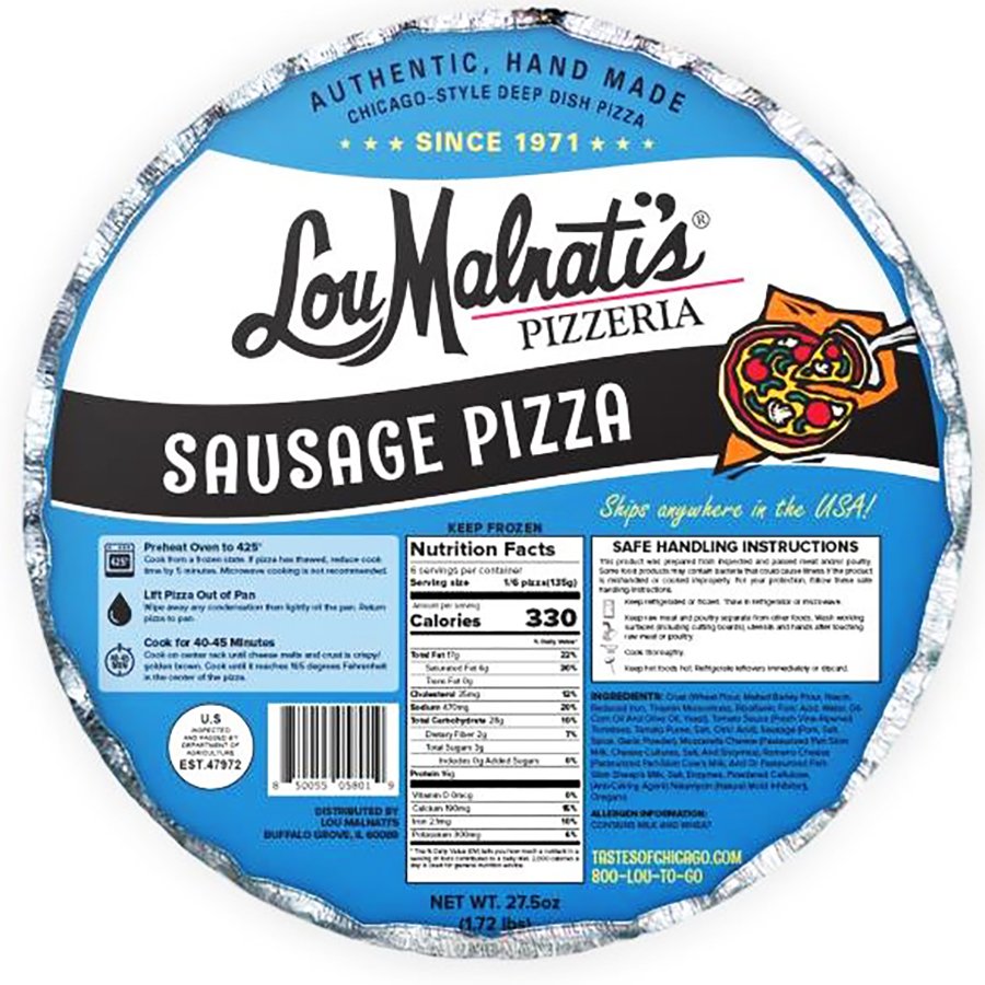 Lou Malnati's Chicago Style Deep Dish Sausage Pizza, 27.5 oz | Central ...