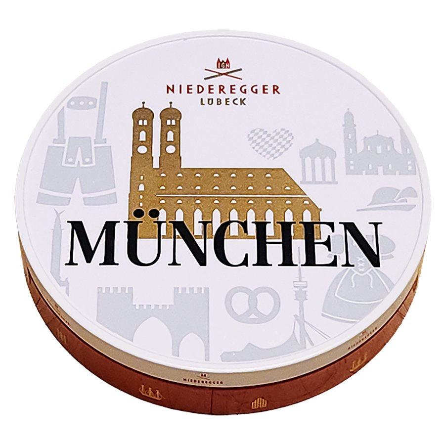 Niederegger Dark Chocolate Marzipan München Tin, 6.5 oz | Central ...