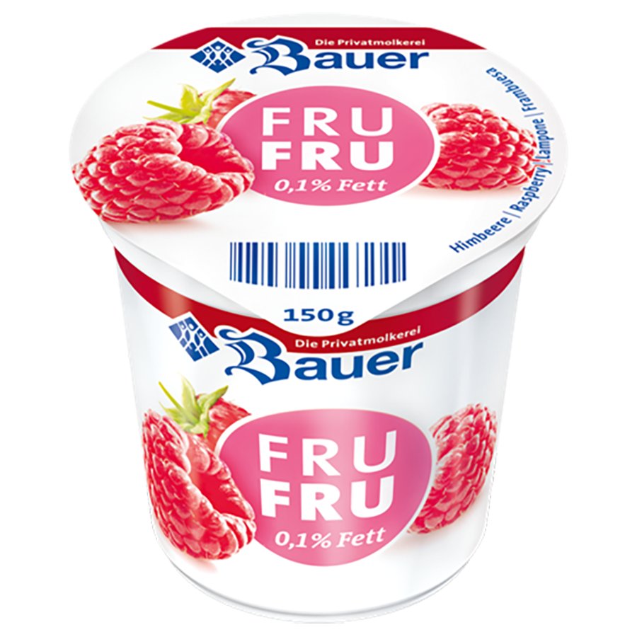 Bauer Fru Fru Raspberry Yogurt, 150 g | Central Market - Really Into Food