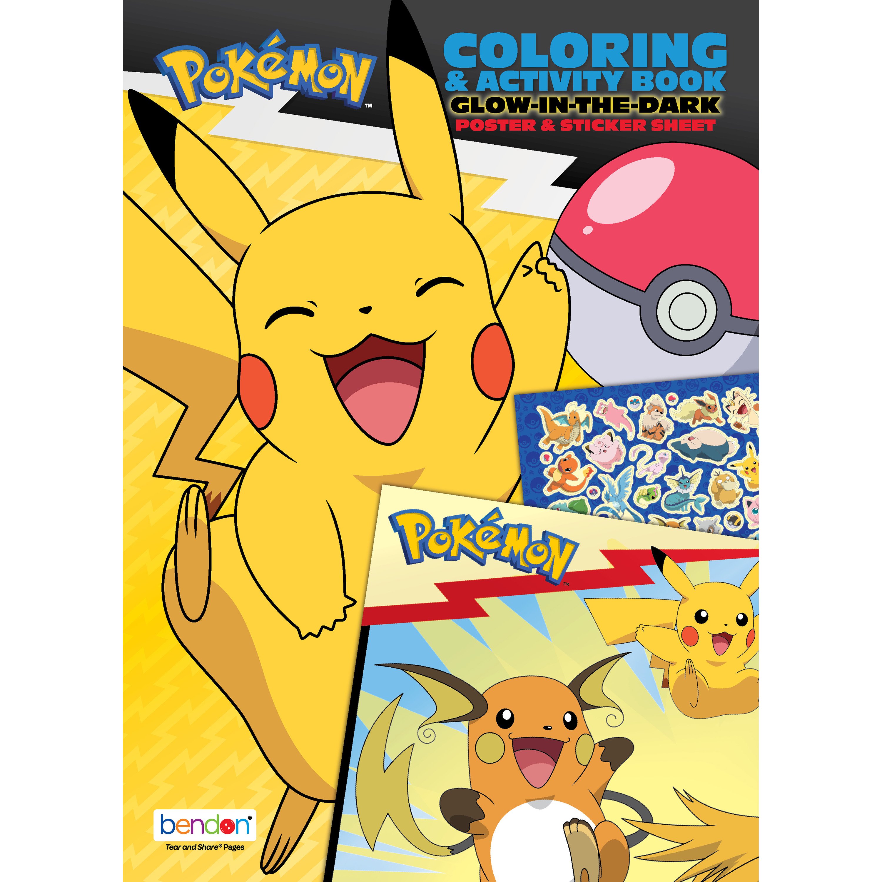 Bendon Pokémon Glow-In-The-Dark Coloring & Activity Book - Shop Books ...
