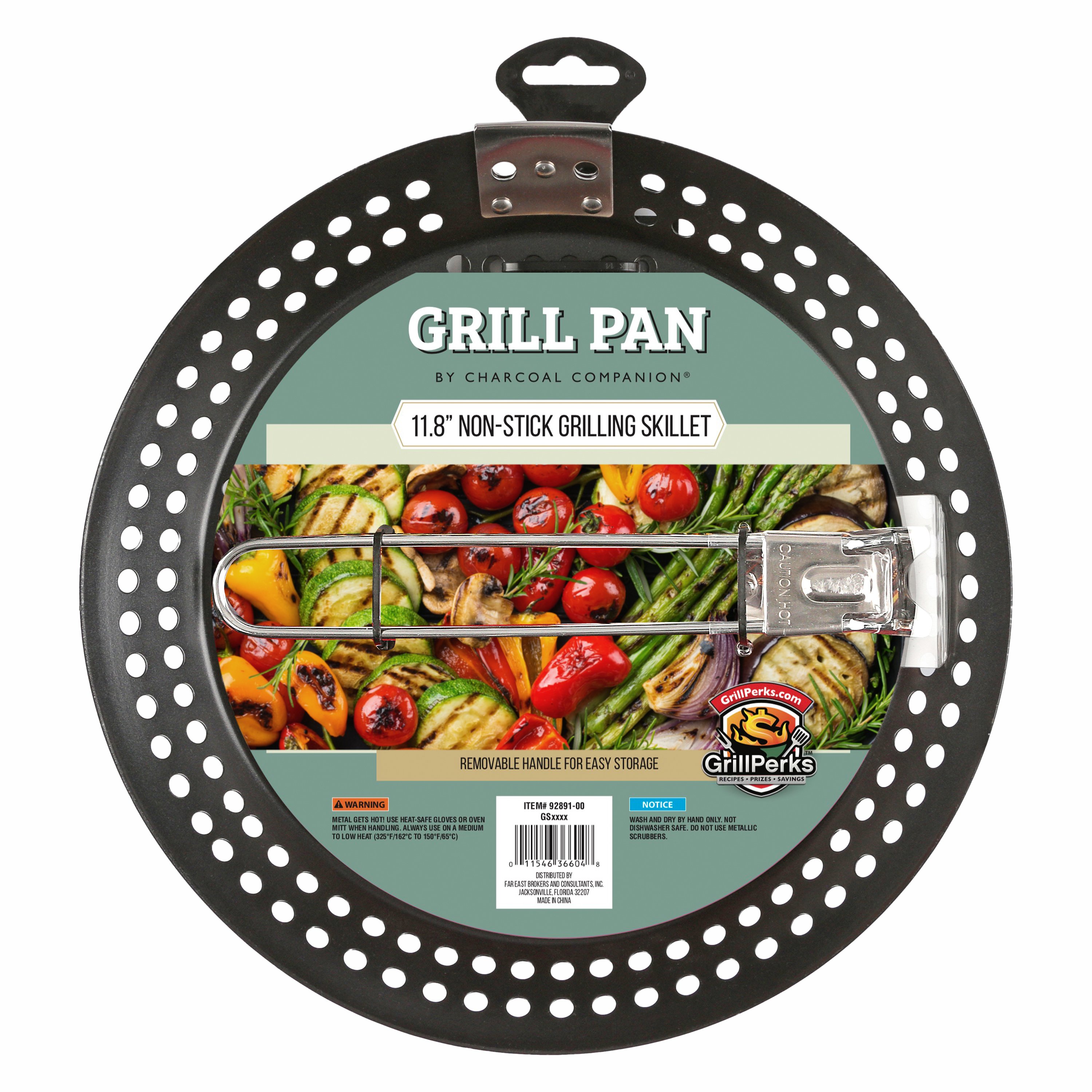 Charcoal Companion Nonstick Skillet with Removable Handle - Shop Grill ...