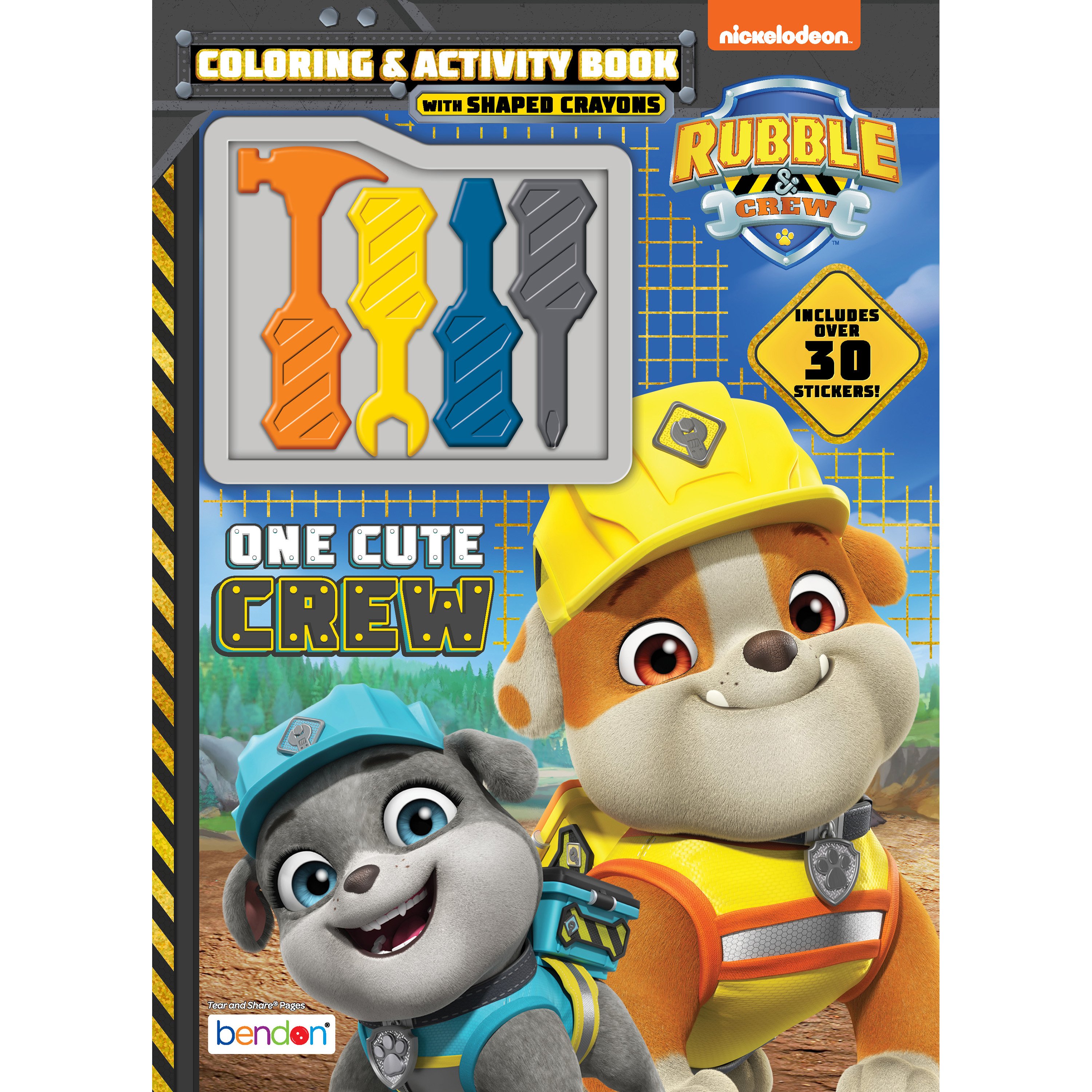 Bendon Rubble & Crew Coloring & Activity Book with Shaped Crayons ...
