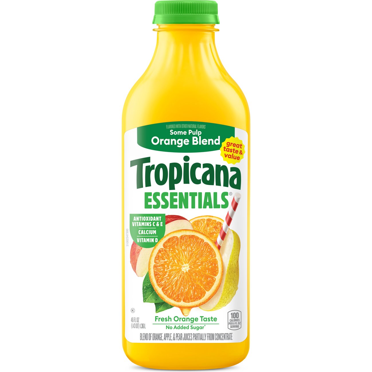 Tropicana Essentials Some Pulp Orange Juice Blend - Shop Juice at H-E-B