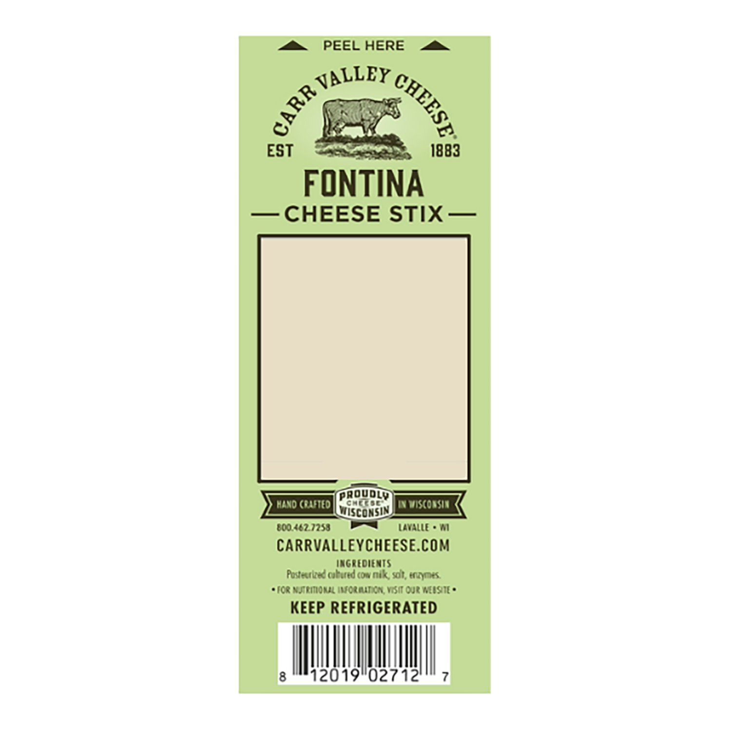 Carr Valley Cheese Fontina Snack Cheese Stix - Shop Cheese at H-E-B