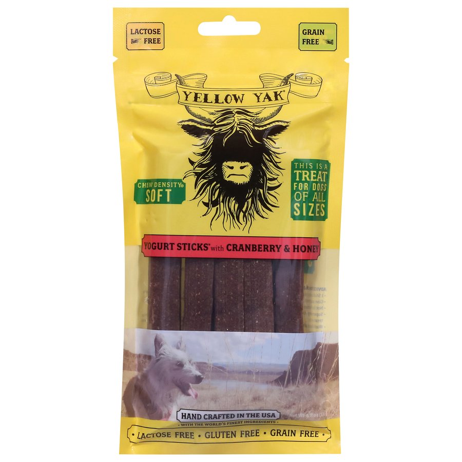 Yellow Yak Yogurt Sticks Dog Treats - Cranberry & Honey - Shop Soft ...