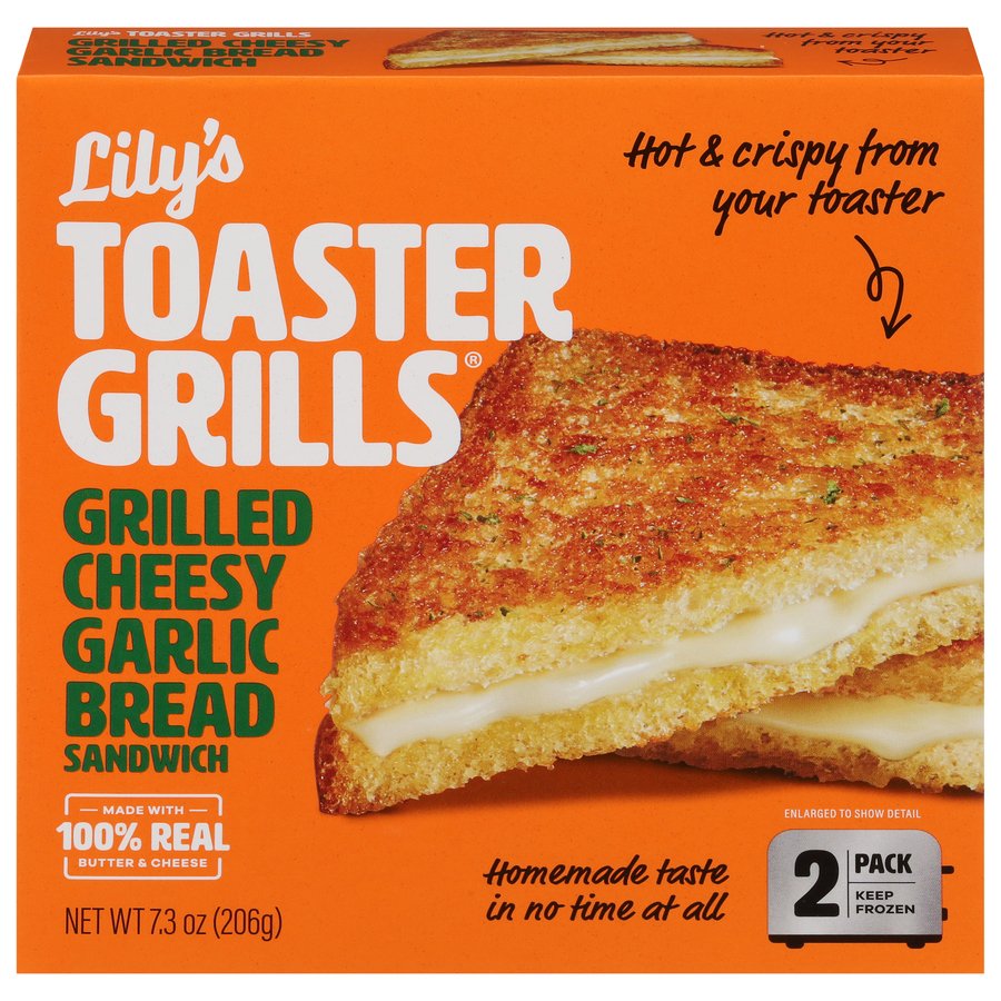 Lily's Toaster Grills Grilled Cheesy Garlic Bread Sandwiches - Shop ...
