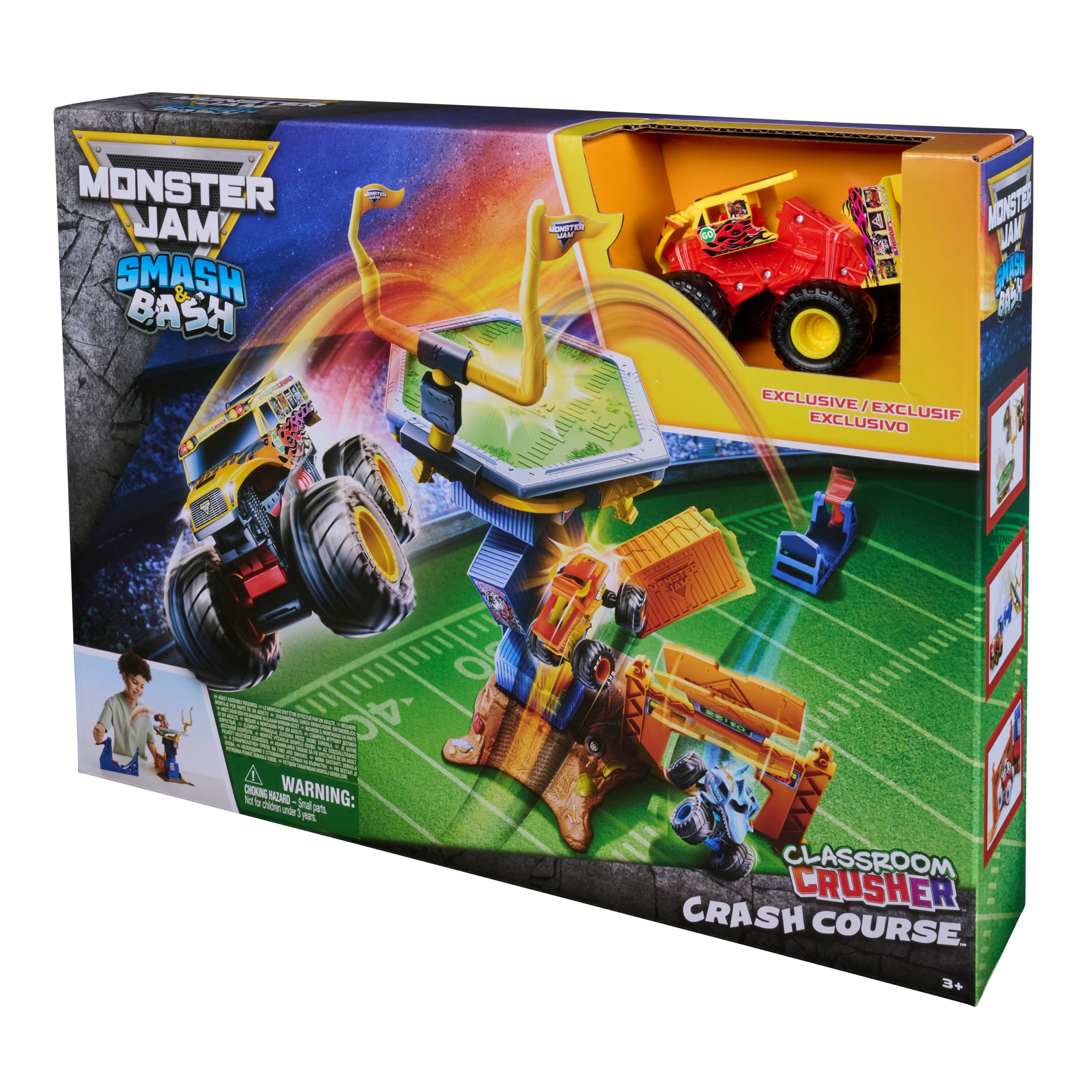 Monster Jam Smash & Bash Classroom Crusher Crash Course - Shop Toy ...