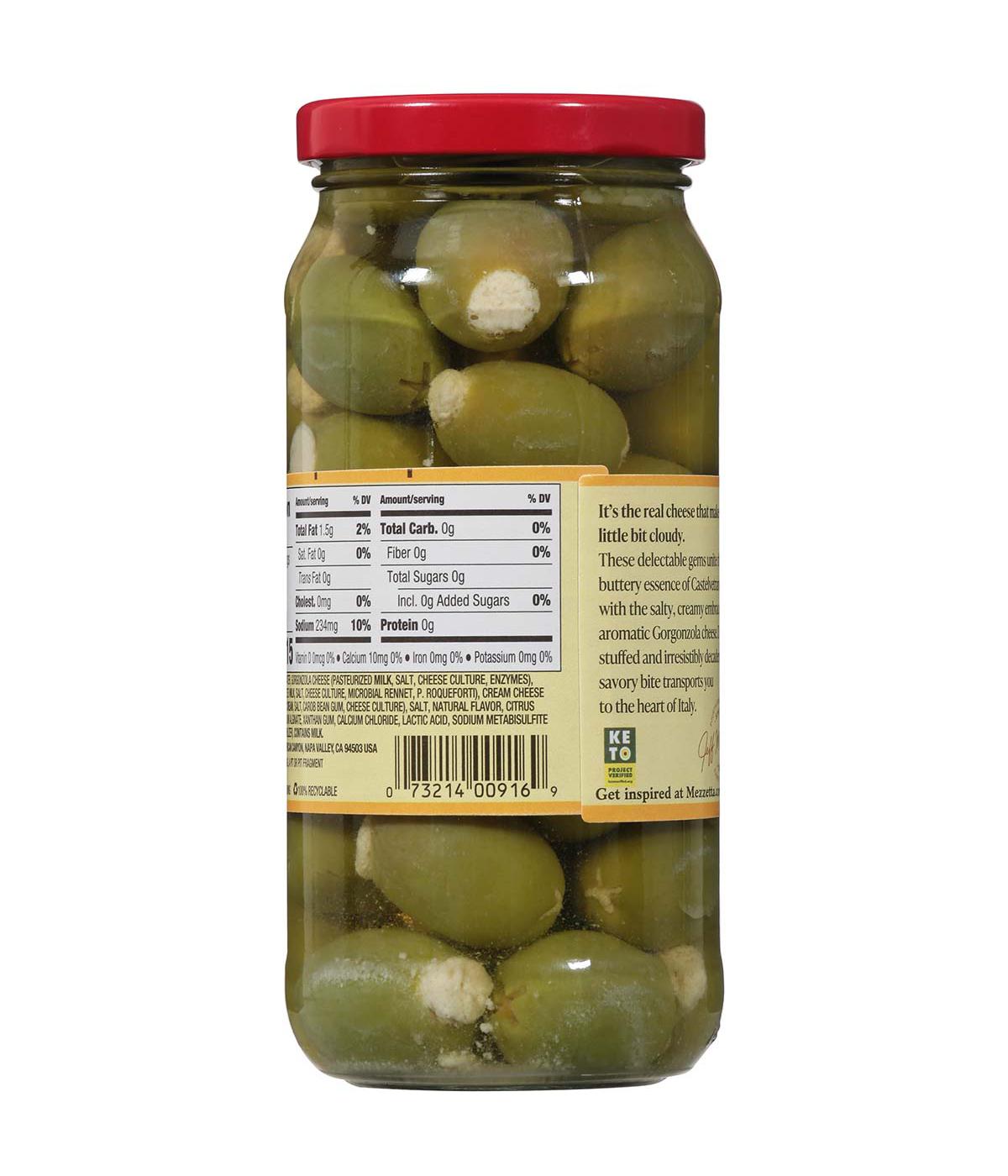 Mezzetta Italian Gorgonzola Stuffed Castelvetrano Olives - Shop Olives ...