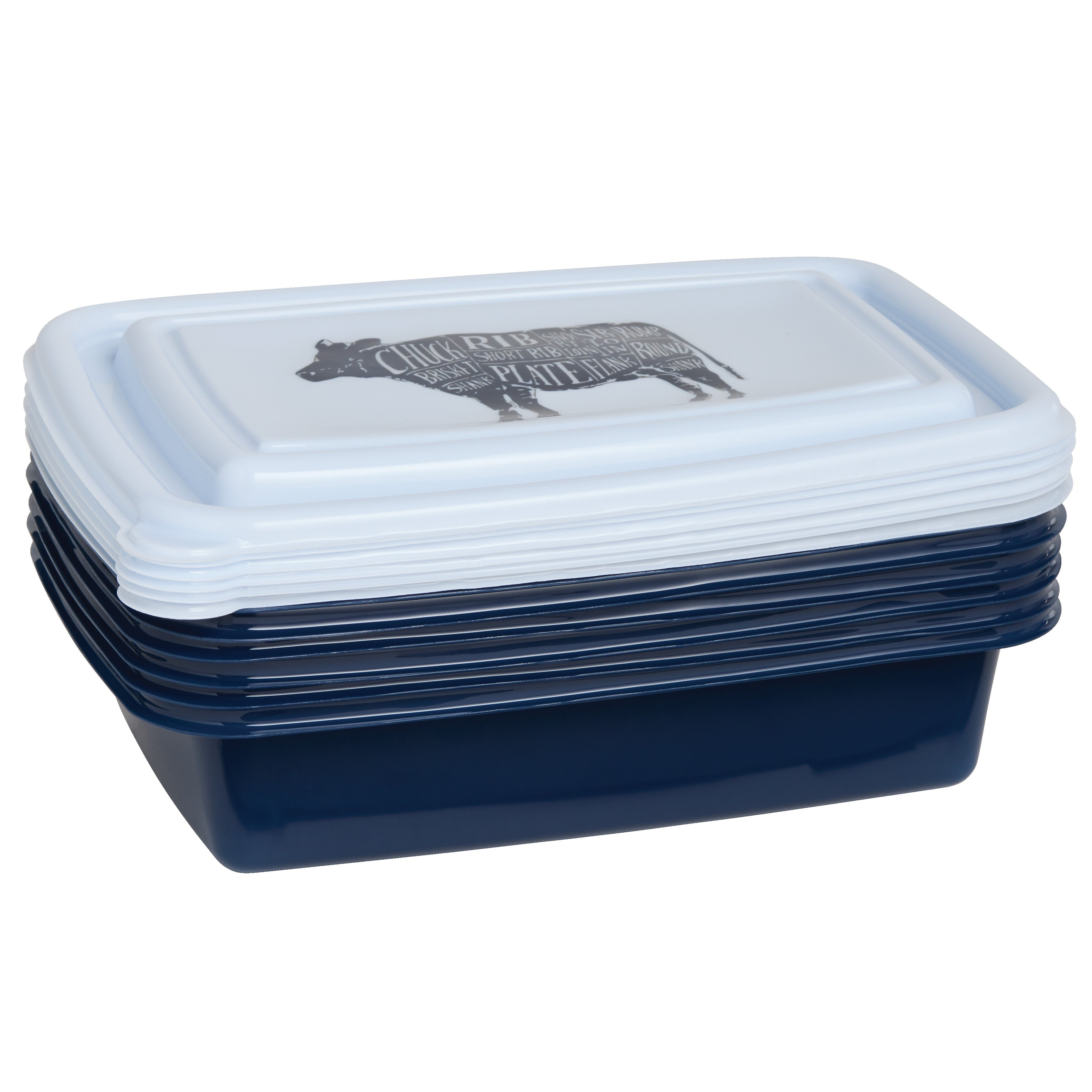 Winpex Blue Rectangular Food Storage Containers - Blue Cow - Shop Food ...