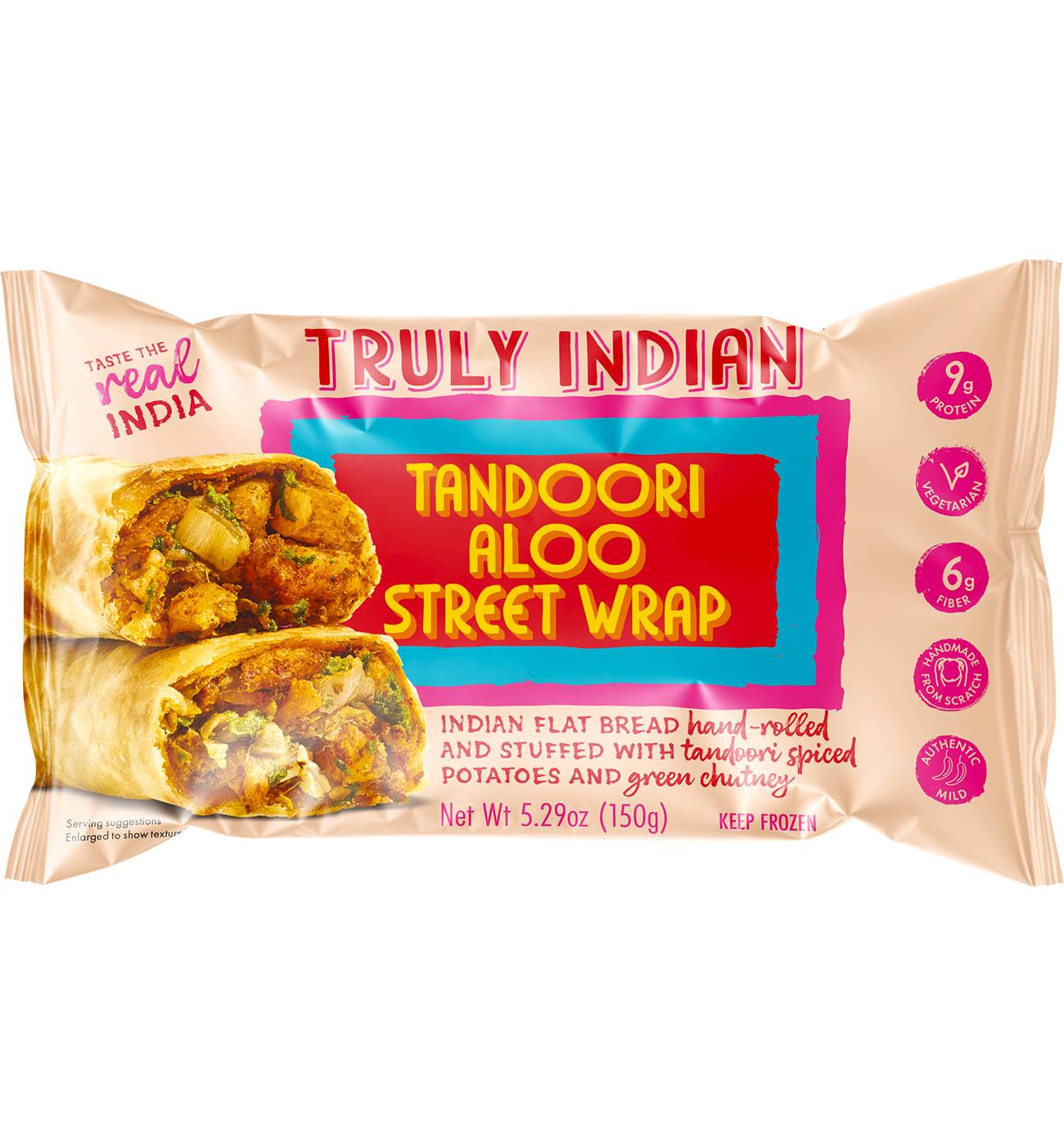 Truly Indian 9g Protein Tandoori Aloo Street Wrap - Shop Entrees ...