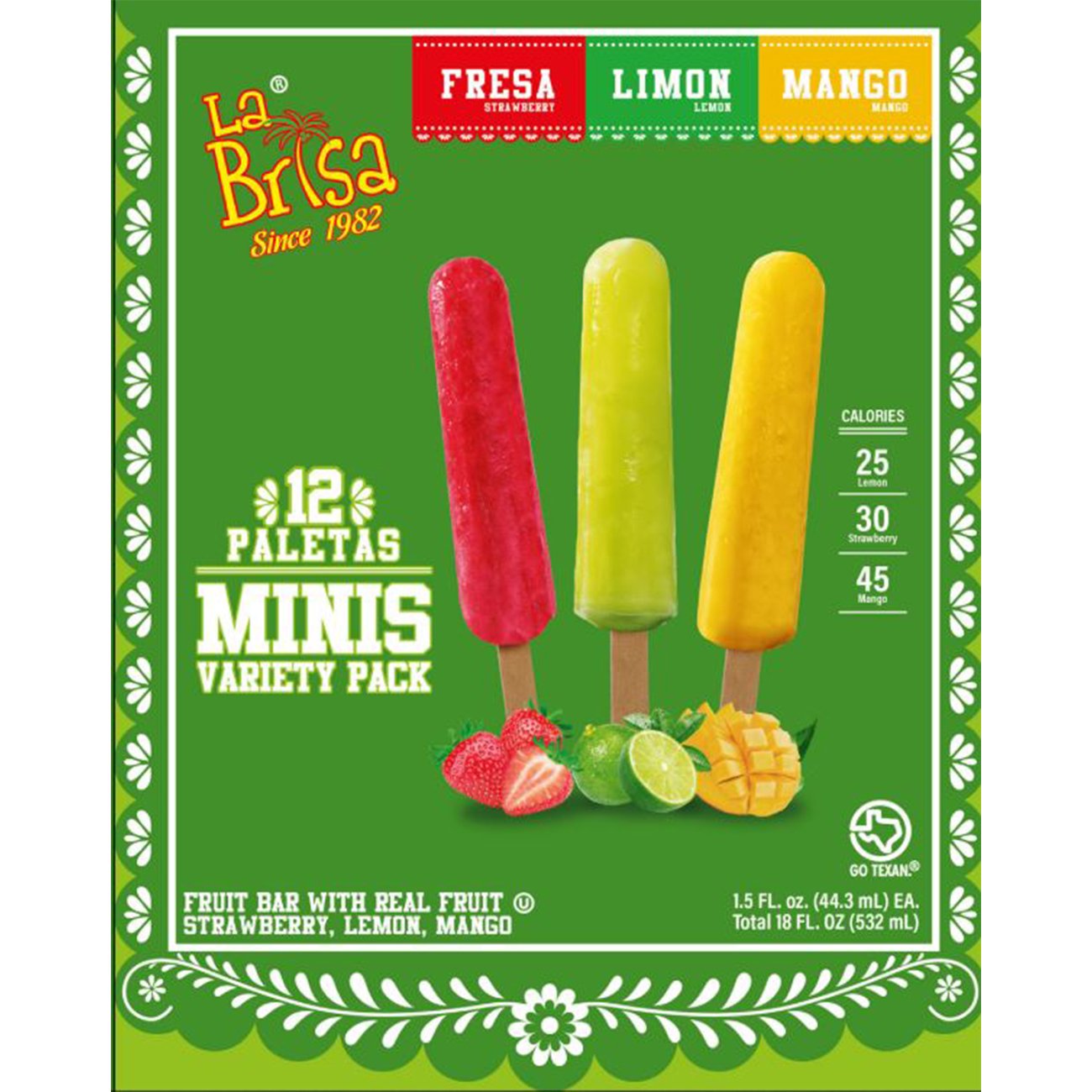 La Brisa Minis Fruit Bars Variety Pack - Shop Bars & pops at H-E-B