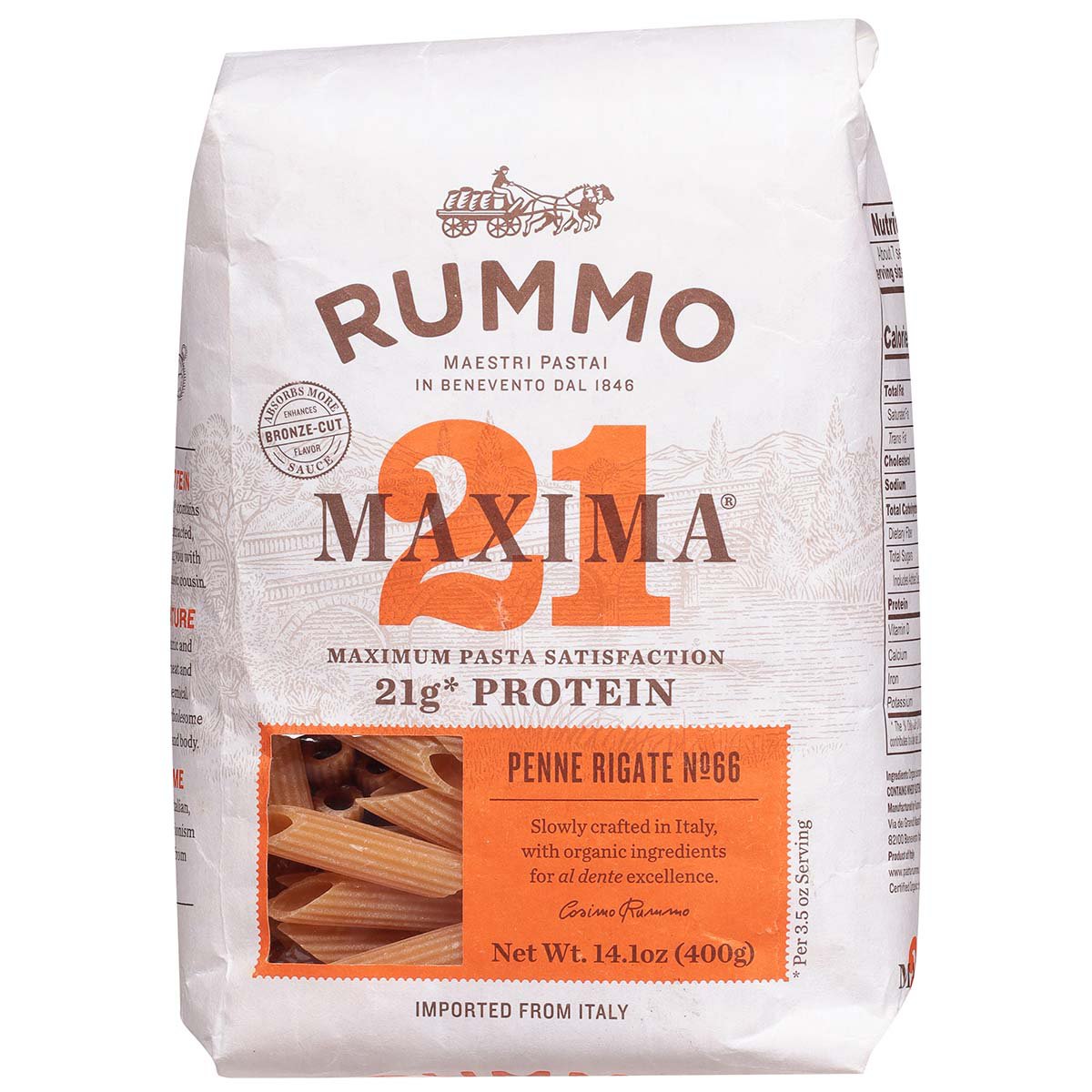 Rummo 21g Protein Penne Rigate Pasta No. 66, 14.1 oz | Central Market ...