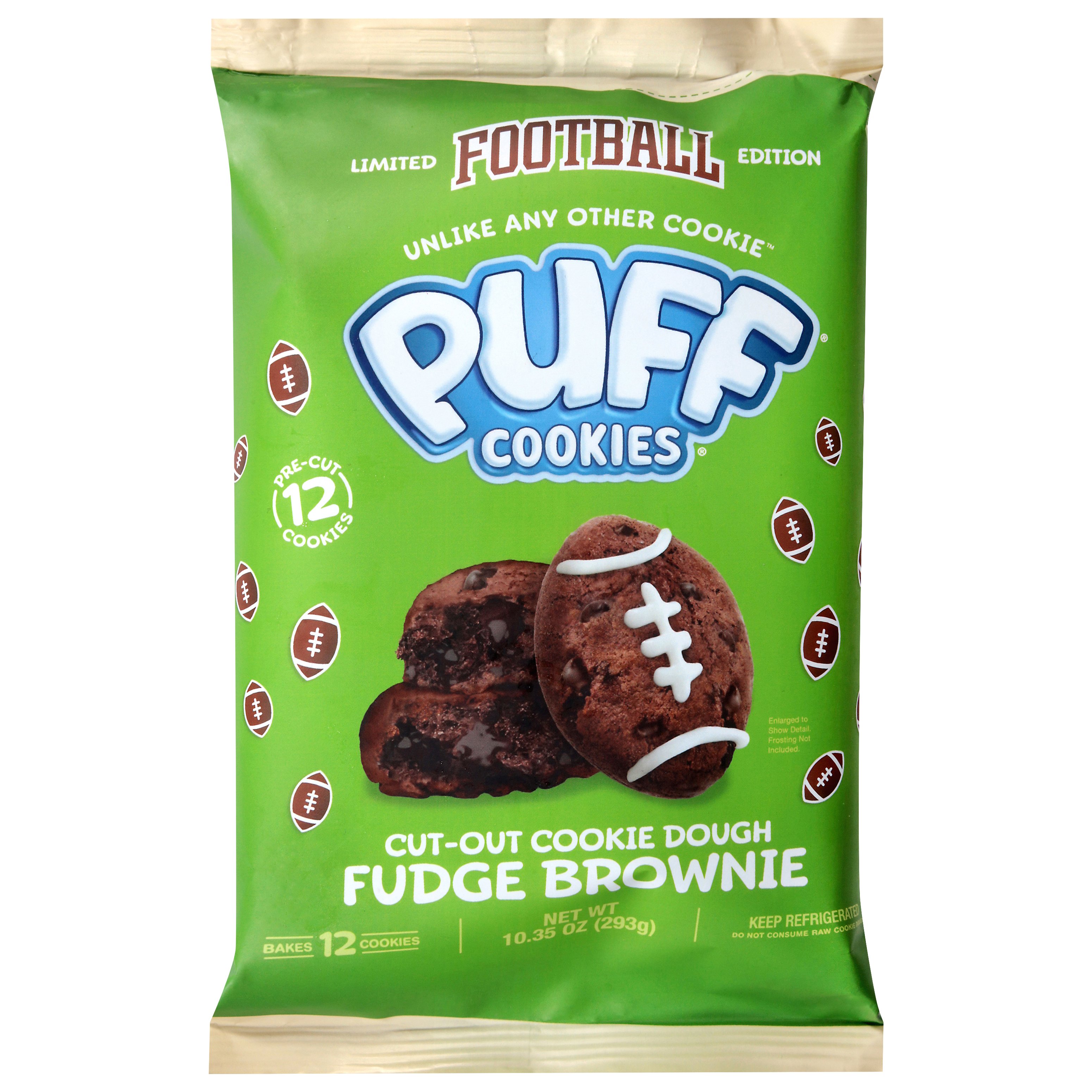 Puff Cookies Fudge Brownie Footballs - Shop Biscuit & cookie dough at H-E-B