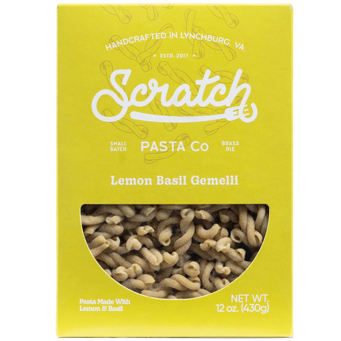 Scratch Pasta Co. Lemon Basil Gemelli Pasta, 12 oz | Central Market ...