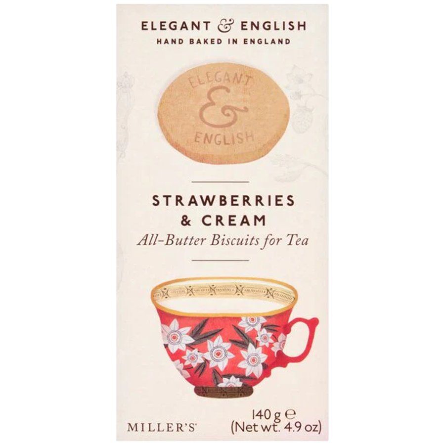 Miller's Elegant & English Strawberry & Cream Shortbread, 4.9 oz ...