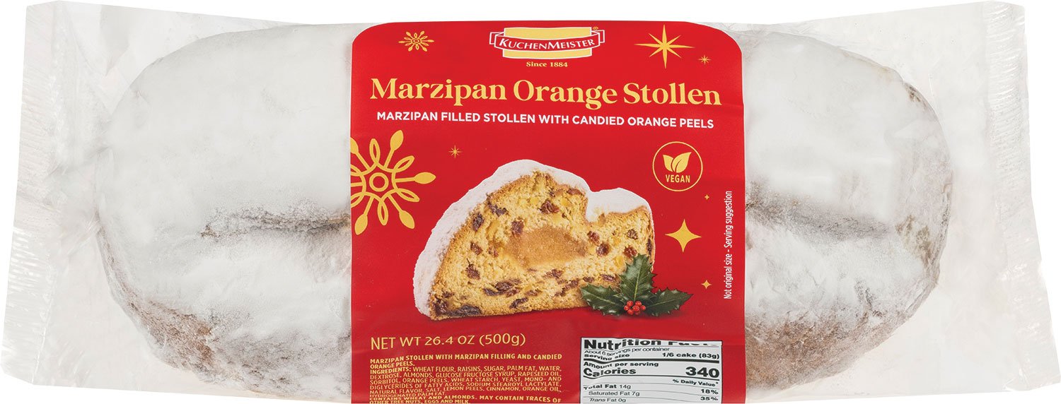 Kuchenmeister Festive Marzipan Orange Stollen, 26.4 oz | Central Market ...