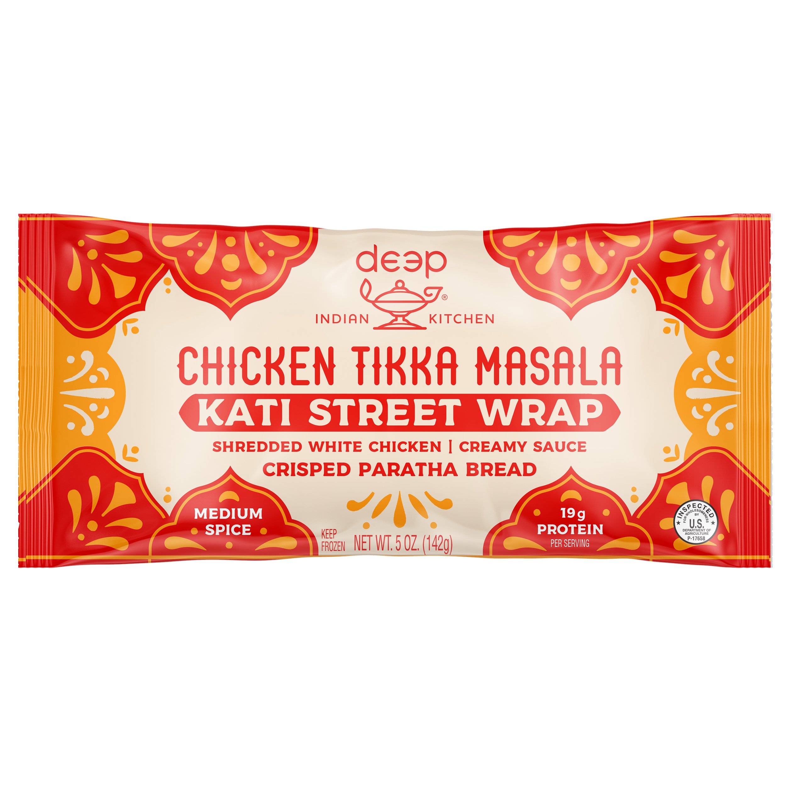 Deep Indian Kitchen 19g Protein Chicken Tikka Masala Kati Street Wrap ...