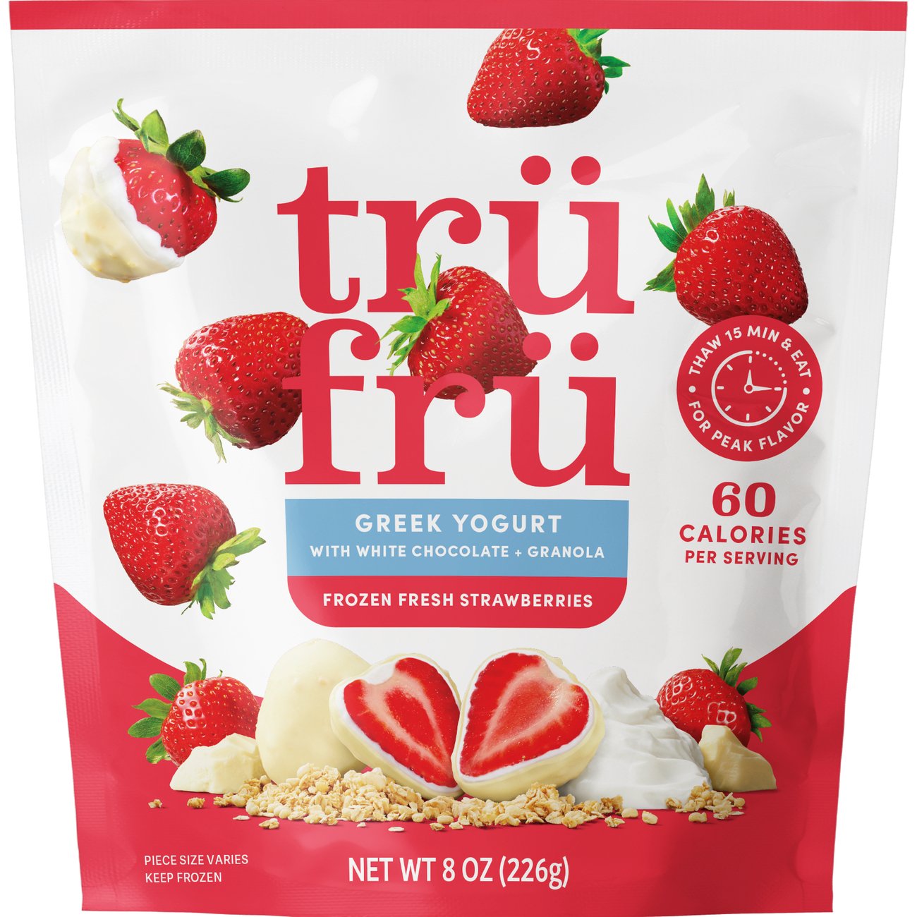 Tru Fru Frozen Strawberries - Greek Yogurt, White Chocolate & Granola ...