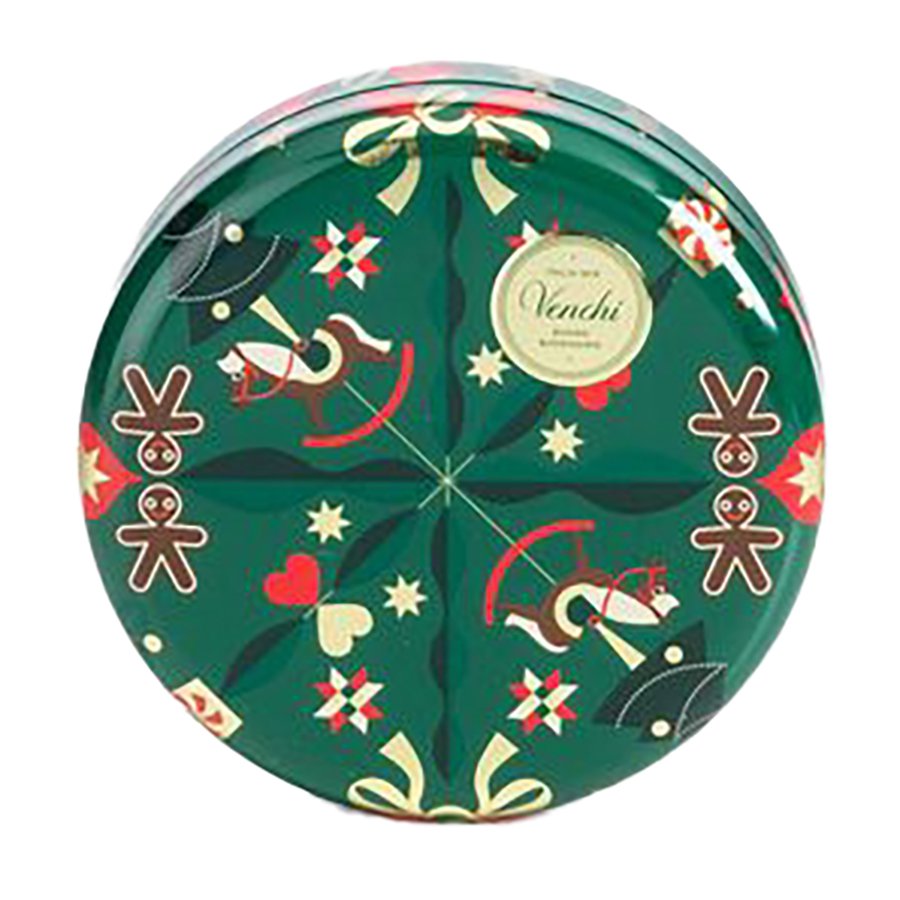 Venchi Round Christmas Metal Tin, 3.03 oz | Central Market - Really ...