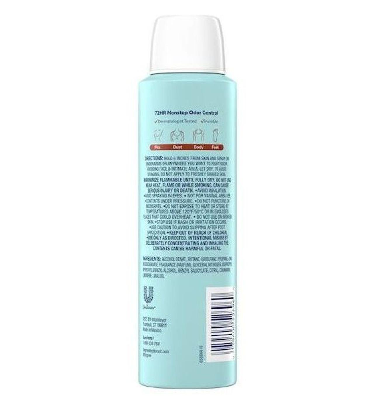 Degree Women 72 Hr Aluminum Free Whole Body Deodorant Spray - Fresh ...