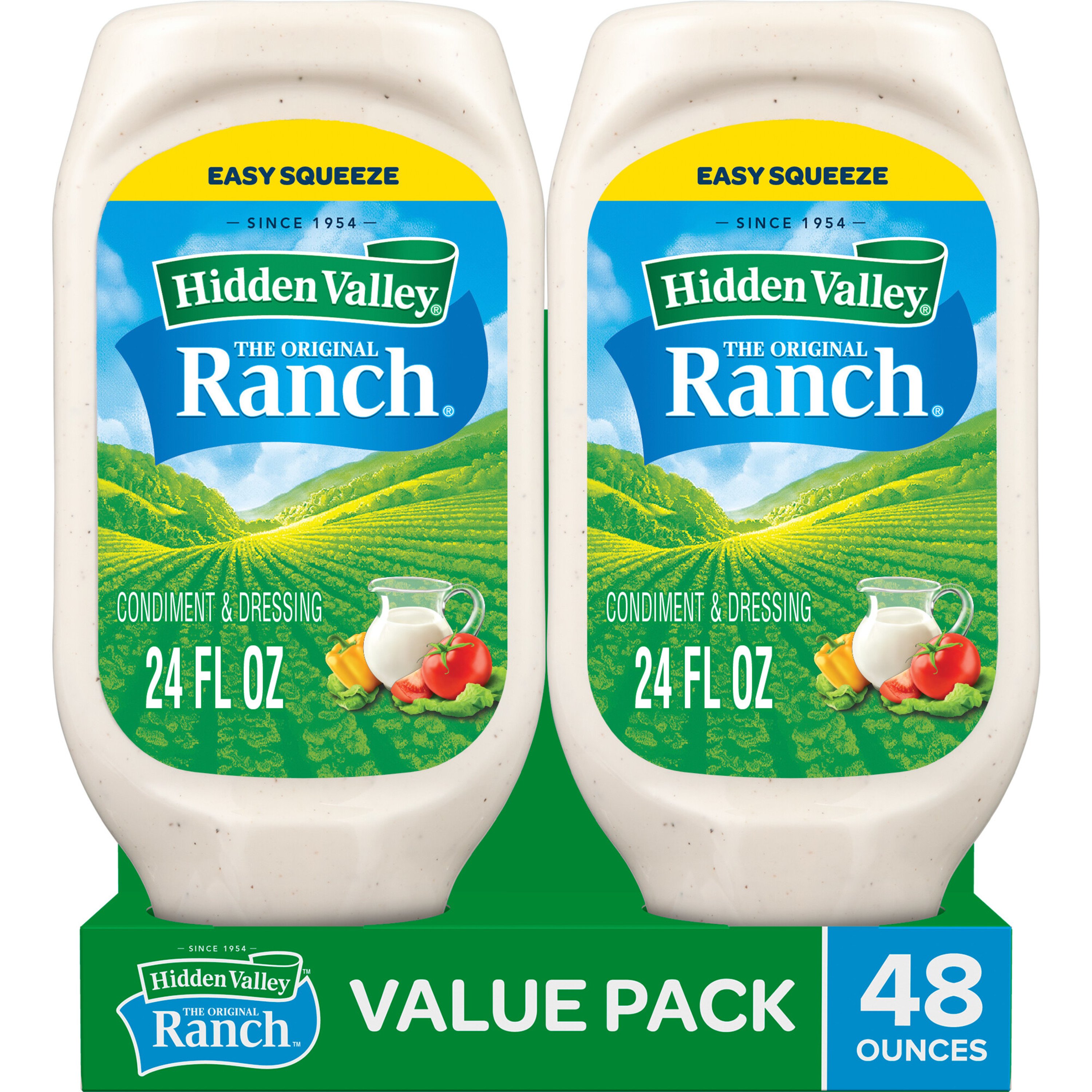 Hidden Valley Original Ranch Condiment and Dressing, Easy Squeeze ...