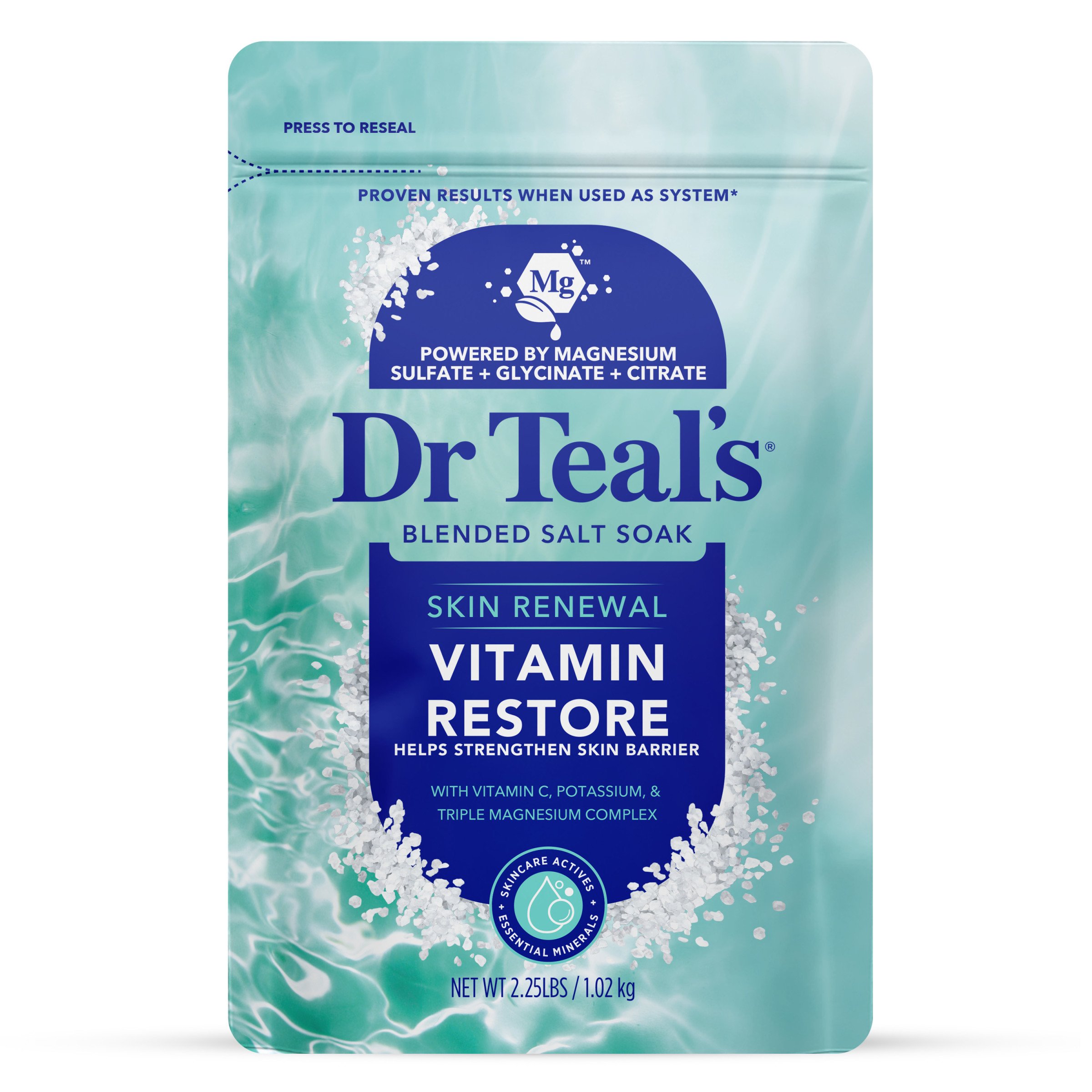 Dr Teal's Skin Renewal Vitamin Restore Blended Salt Soak - Shop Bubble ...