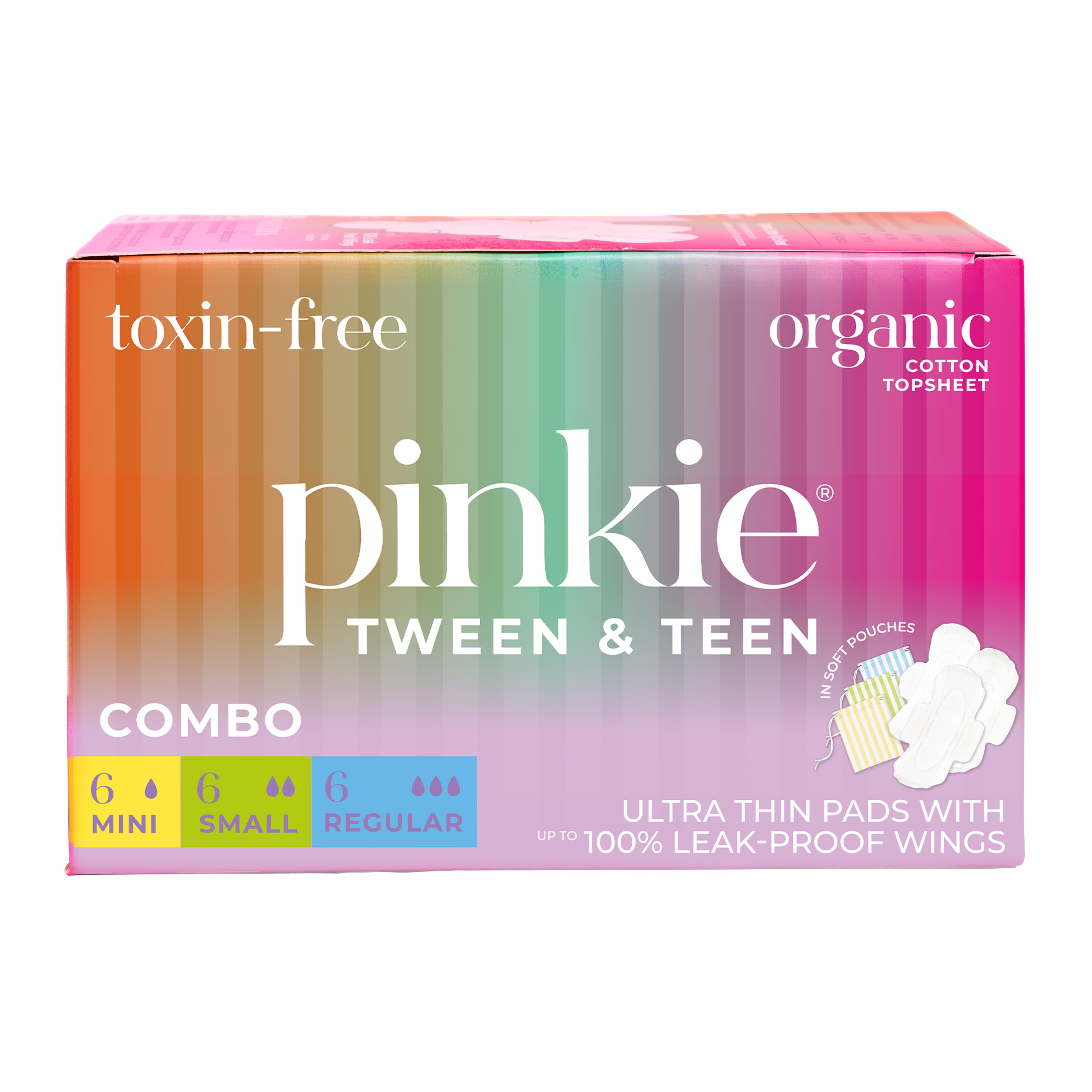 Pinkie Tween & Teen Ultra Thin Pads - Mini, Small & Regular Sizes ...