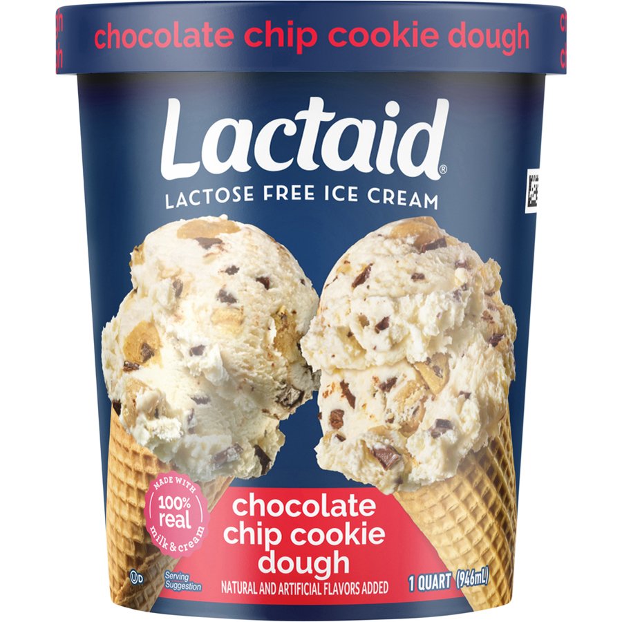 Lactaid Lactose Free Chocolate Chip Cookie Dough Ice Cream - Shop Ice ...