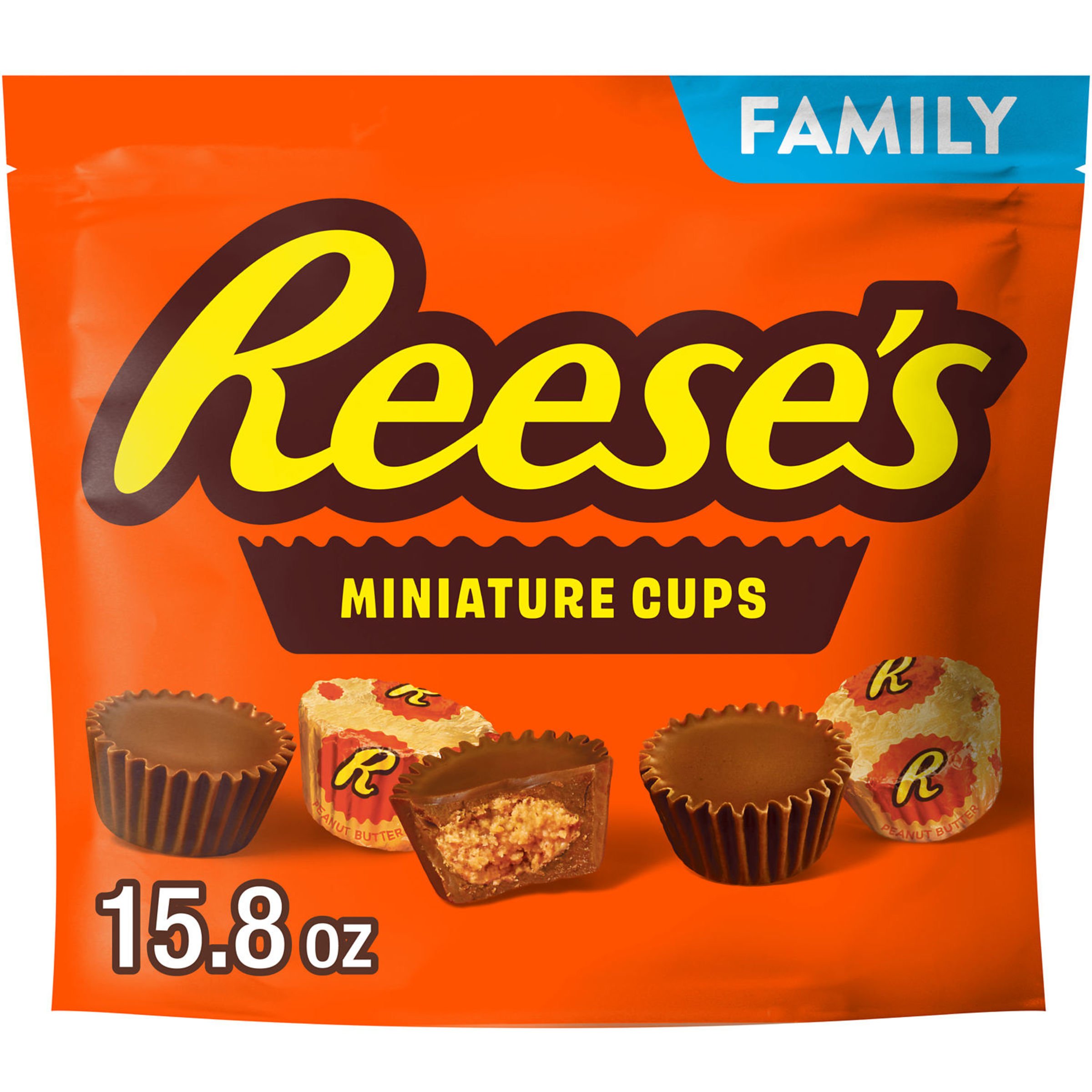 Reese's Miniature Milk Chocolate Peanut Butter Cups - Family Pack ...