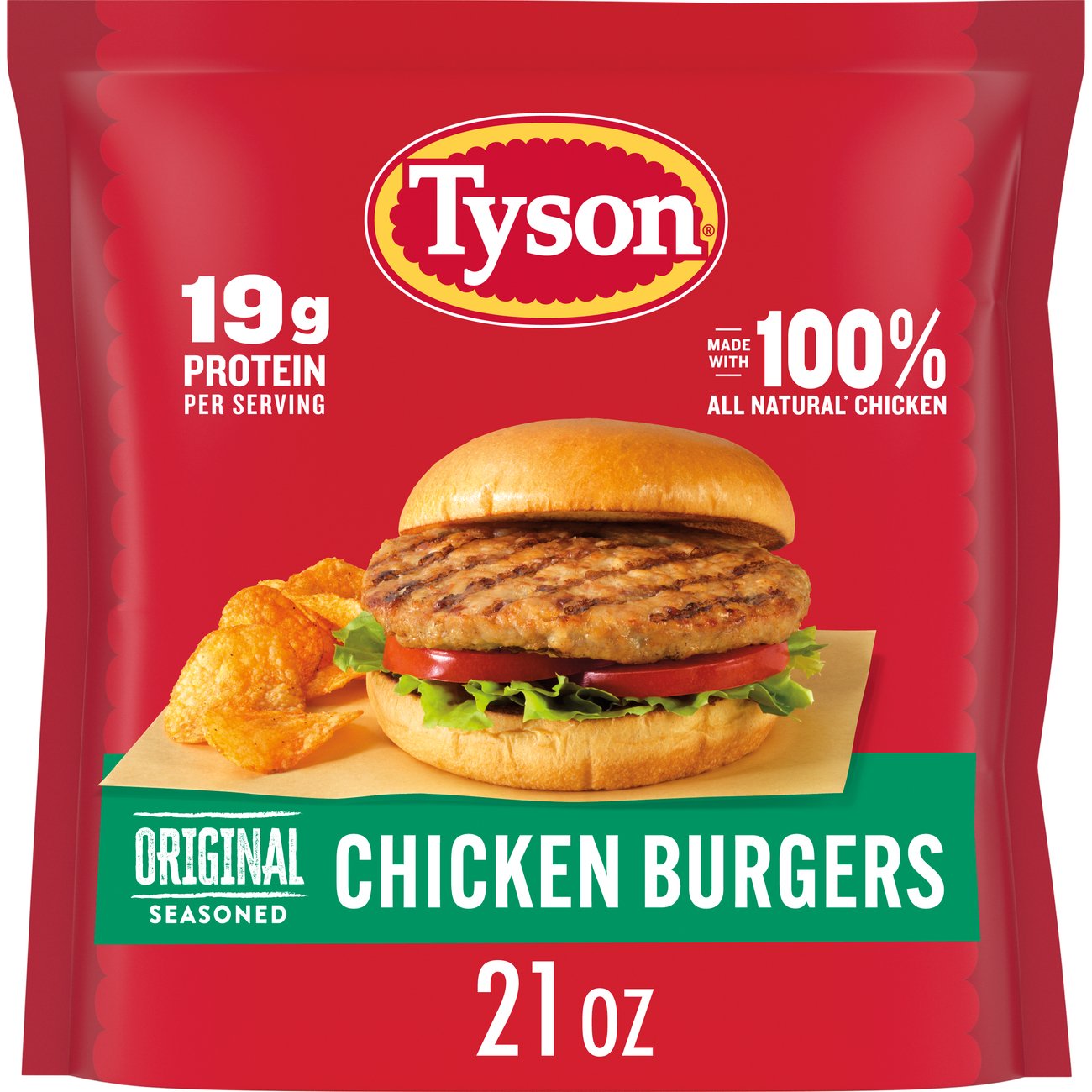 Tyson Frozen Original Seasoned Chicken Burgers - Shop Chicken at H-E-B
