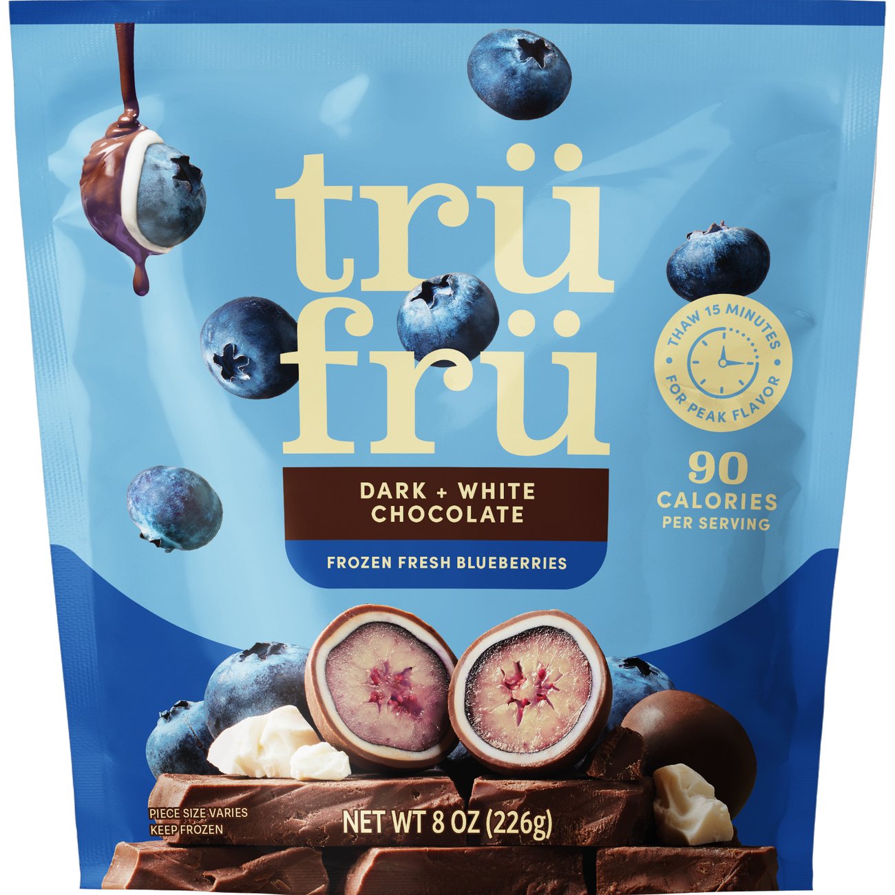 Tru Fru Frozen Blueberries - Dark + White Chocolate - Shop Bars & pops ...