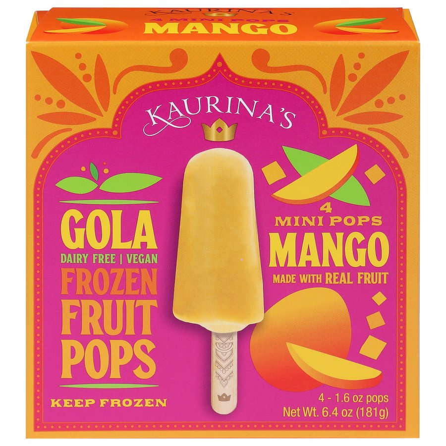 Kaurina's Gola Dairy Free Mini Mango Pops - Shop Bars & pops at H-E-B