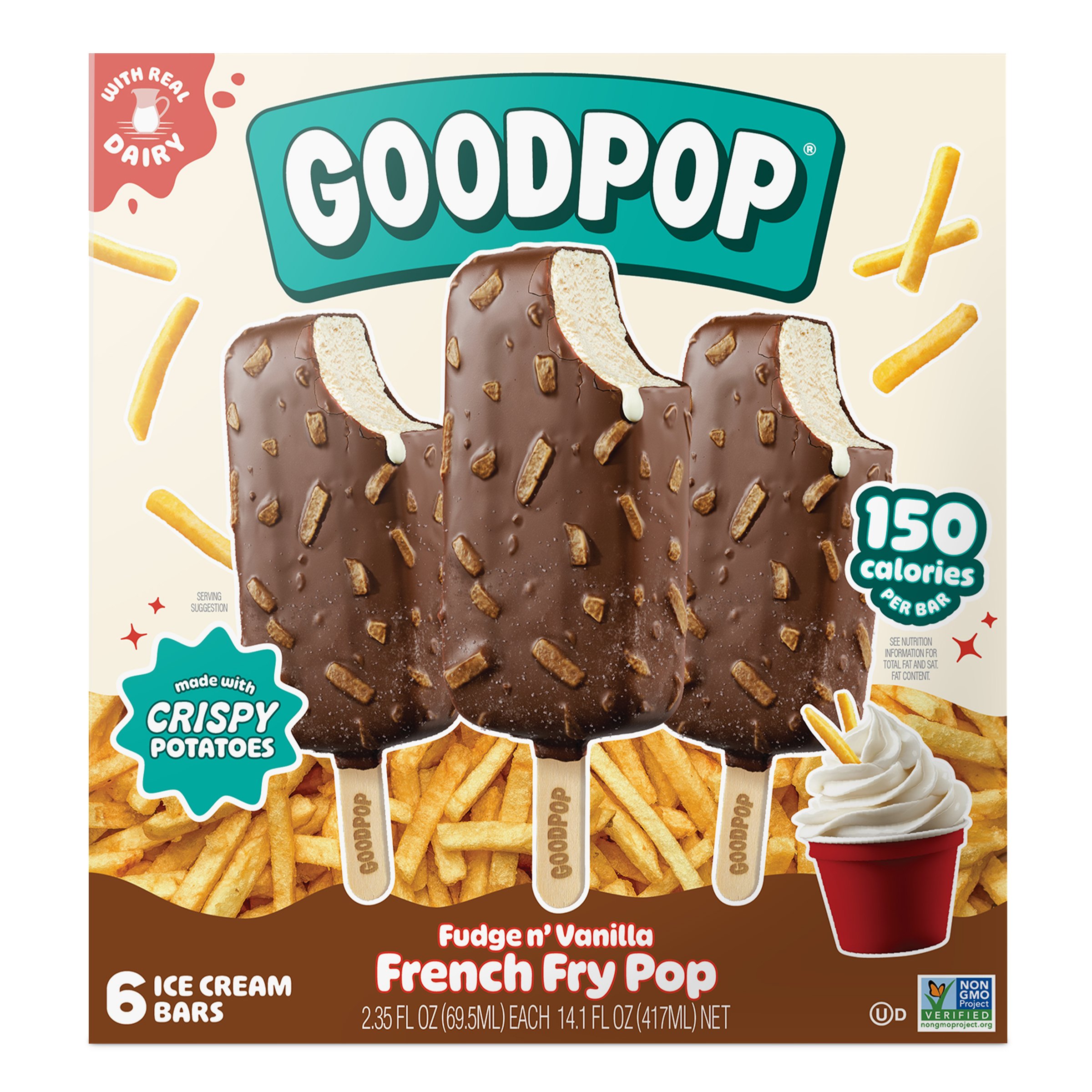 GoodPop Fudge n' Vanilla French Fry Pops - Shop Bars & pops at H-E-B