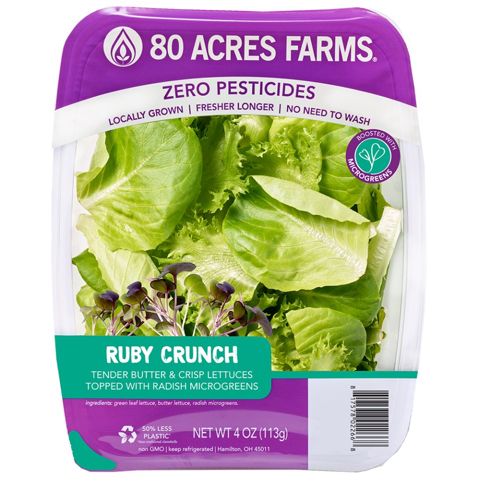 80 Acres Farms Ruby Crunch Salad - Shop Lettuce & leafy greens at H-E-B