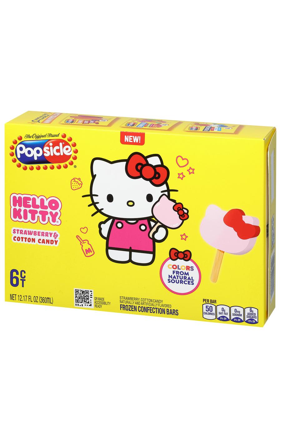 Popsicle Hello Kitty Strawberry & Cotton Candy Bars - Shop Bars & pops ...