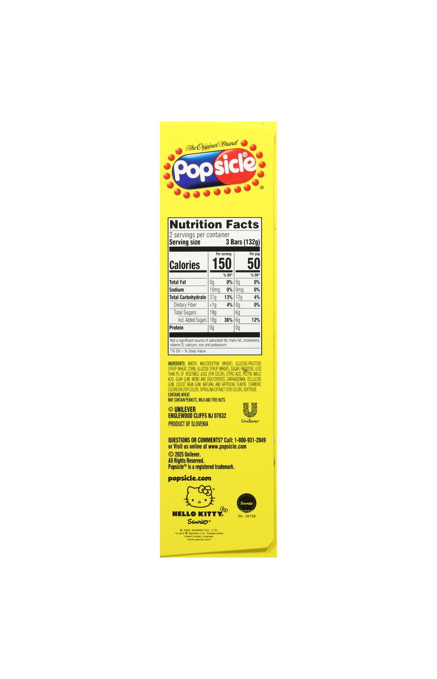 Popsicle Hello Kitty Strawberry & Cotton Candy Bars - Shop Bars & pops ...