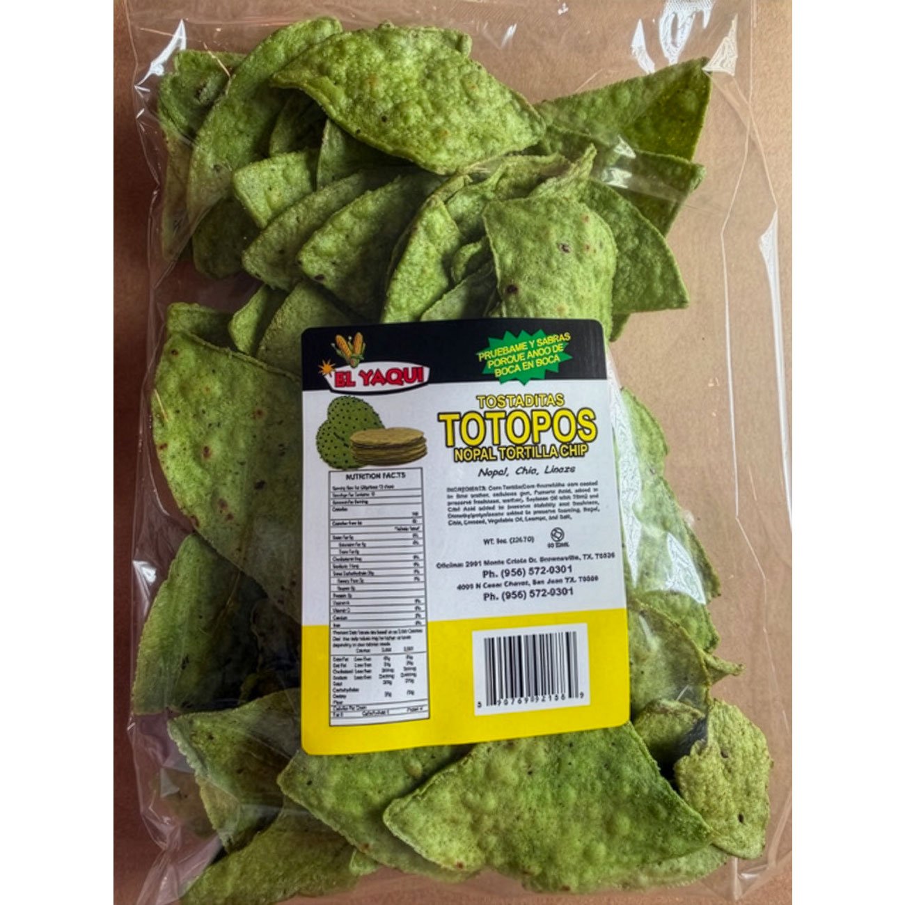 El Yaqui Tostaditas Totopos Nopal Tortilla Chip - Shop Chips at H-E-B