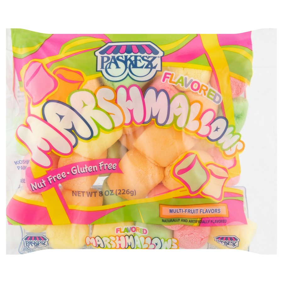 Paskesz Kosher Fruit Flavored Marshmallows - Shop Baking chocolate ...