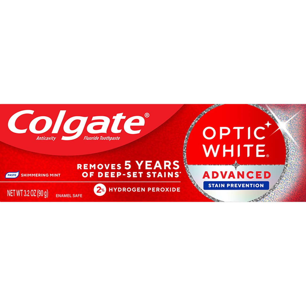 Colgate Optic White Advanced Stain Prevention Toothpaste - Shimmering ...