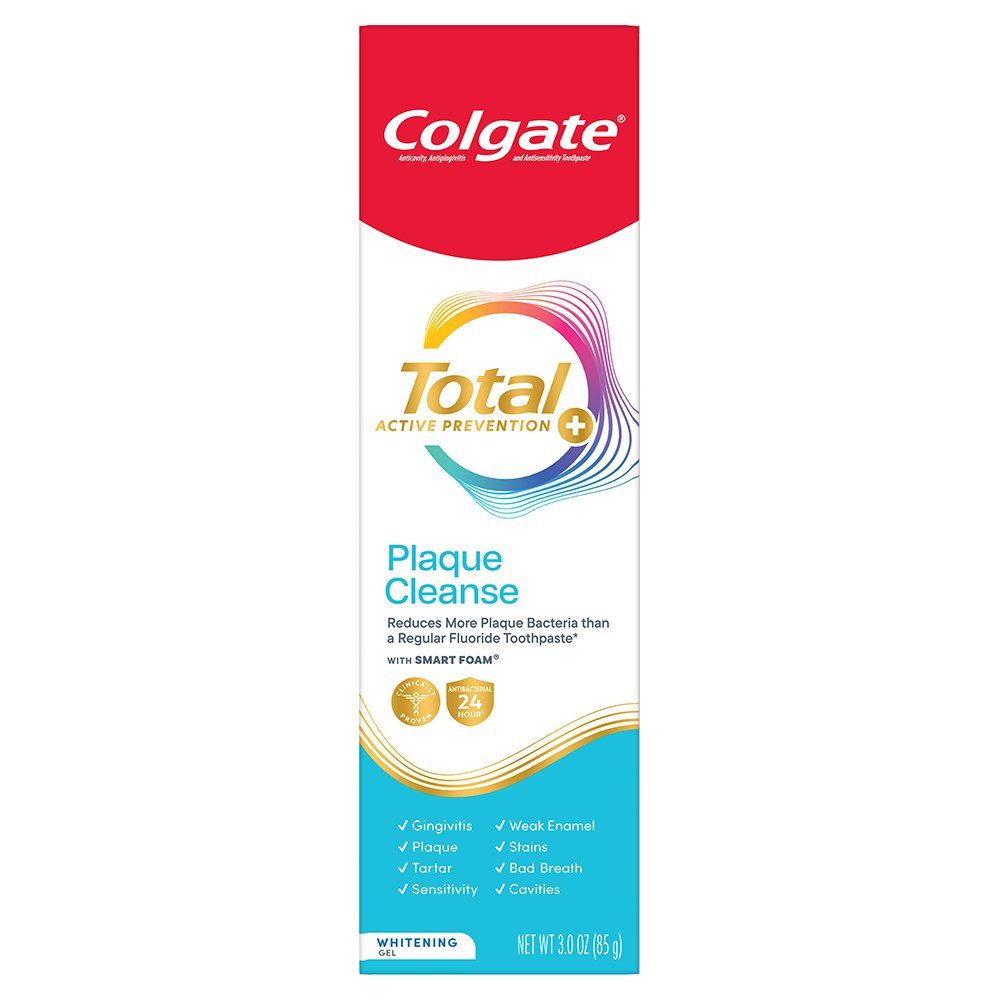 Colgate Total Active Prevention Plaque Cleanse Whitening Gel Toothpaste ...